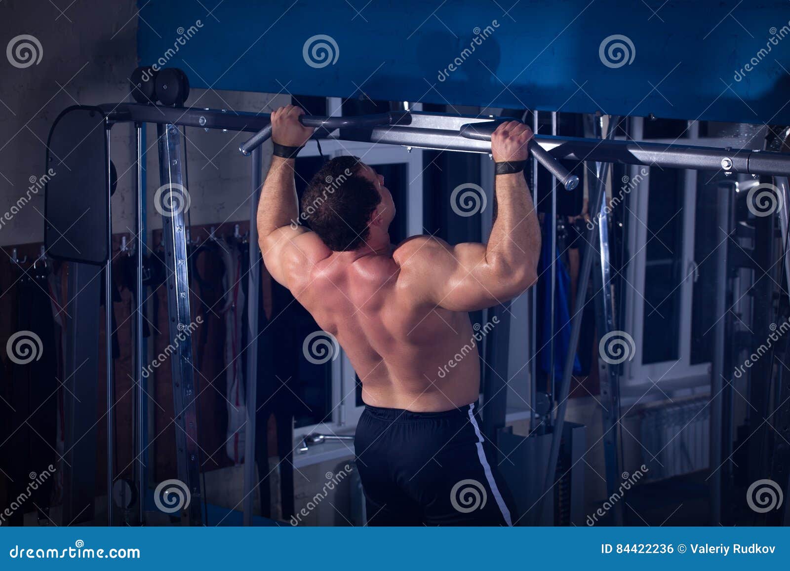 Beautiful, Powerful, Strong Man Posing at the Gym Stock Photo - Image ...