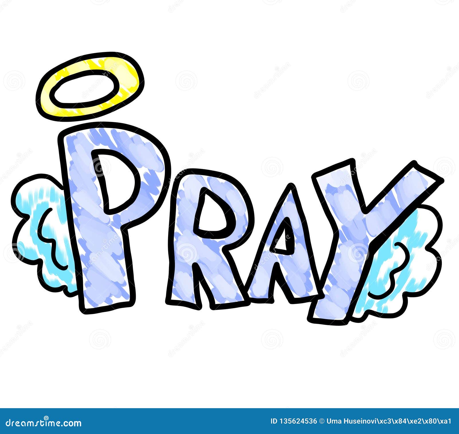 Beautiful Pray Logo stock illustration. Illustration of cartoon - 135624536