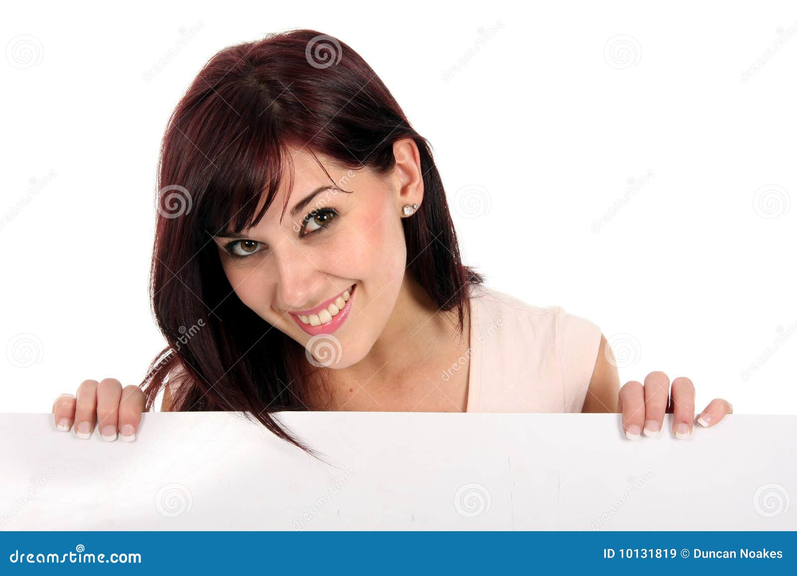 Beautiful Presentation Girl Stock Image - Image of hold, cheerful: 10131819