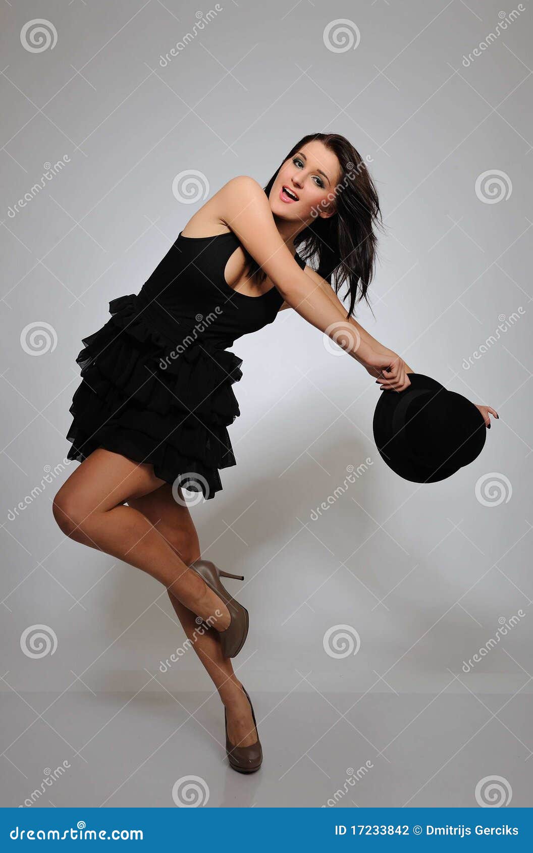Beautiful Pretty Woman Dancing Stock Photo - Image of figure, beauty ...