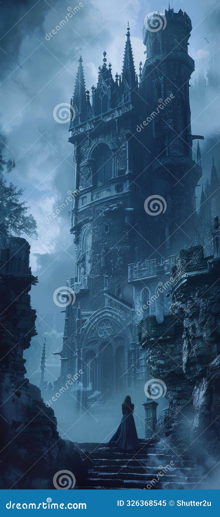 A Beautiful Princess Trapped in a Tower by an Evil Sorcerer Stock ...