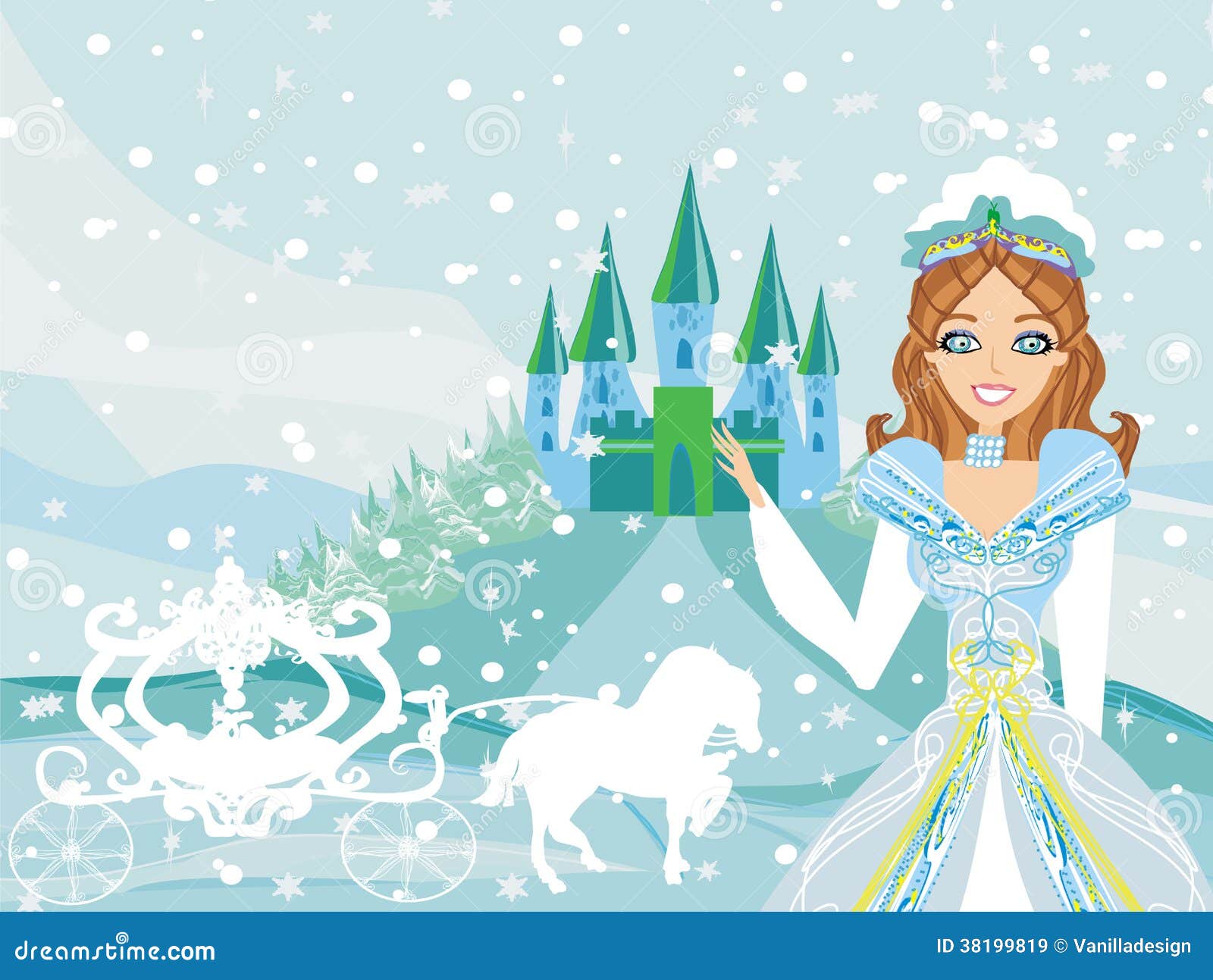 Beautiful Carriage With Horse And A Coachman In Medieval Costume Stock ...