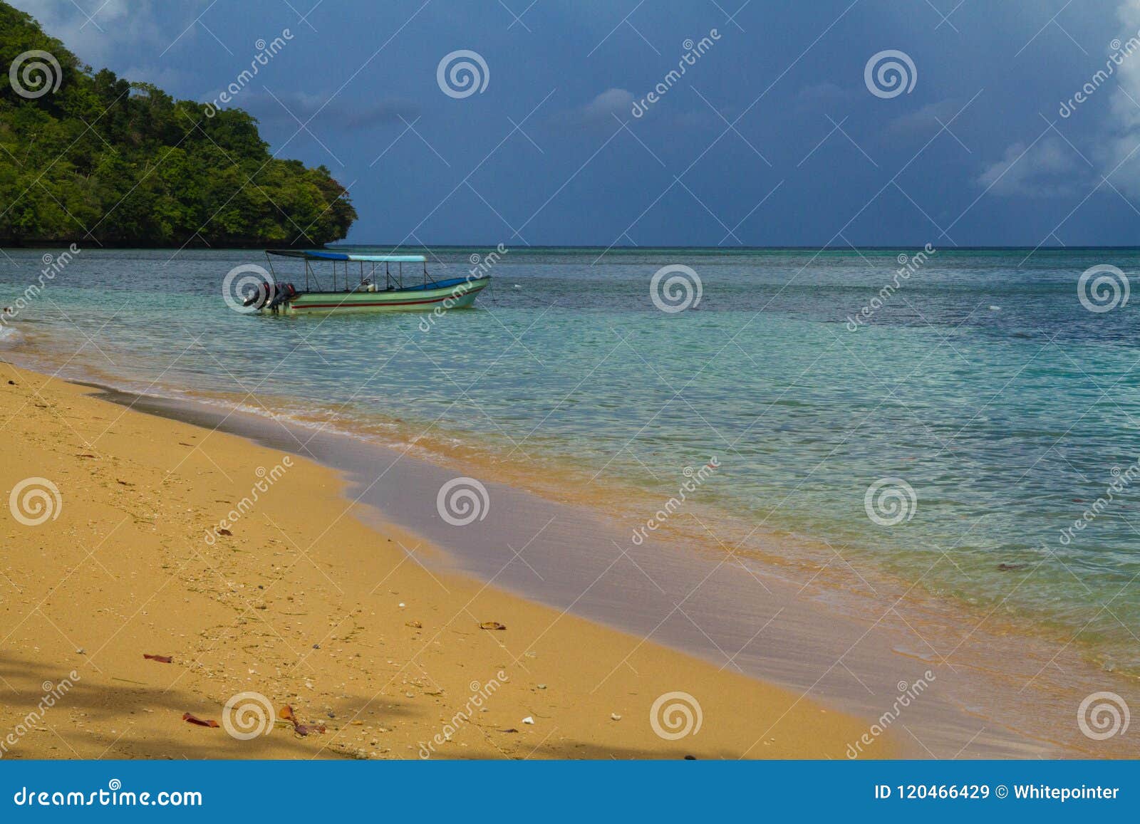 A Beautiful and Pristine Beach in the Paradise Stock Image - Image of ...