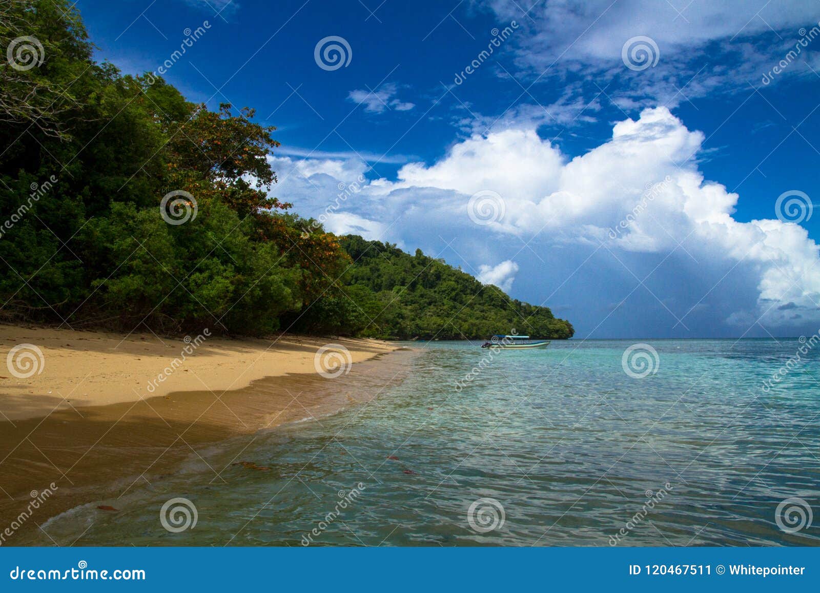 A Beautiful and Pristine Beach in the Paradise Stock Image - Image of ...