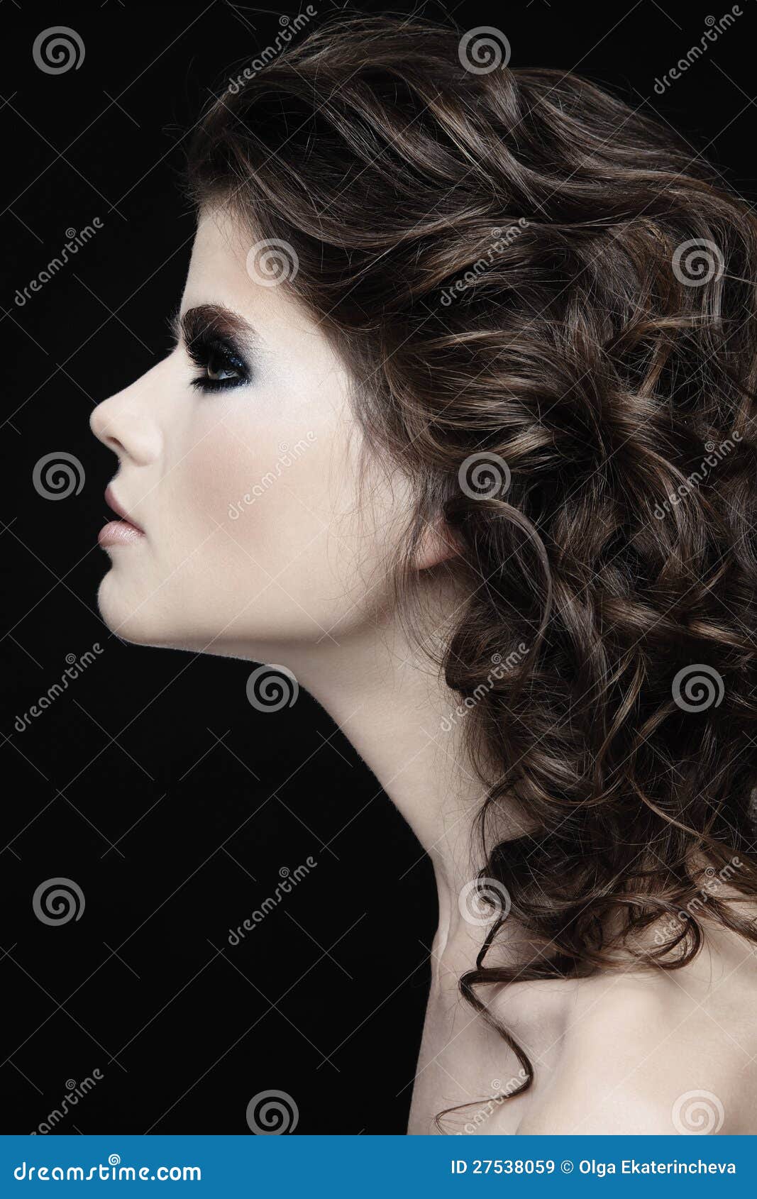 Beautiful profile stock image. Image of hairdressing - 27538059