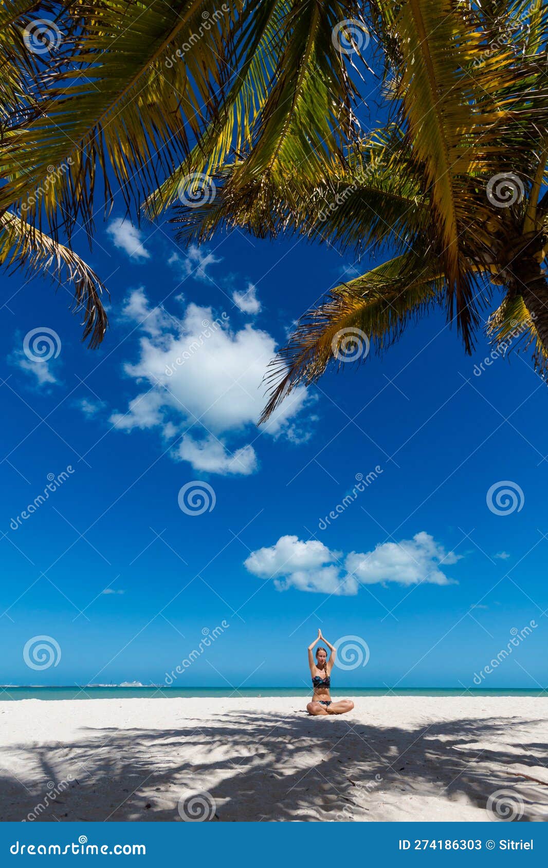 Beautiful Progreso Beach in Mexico Stock Image - Image of mexico, palms ...