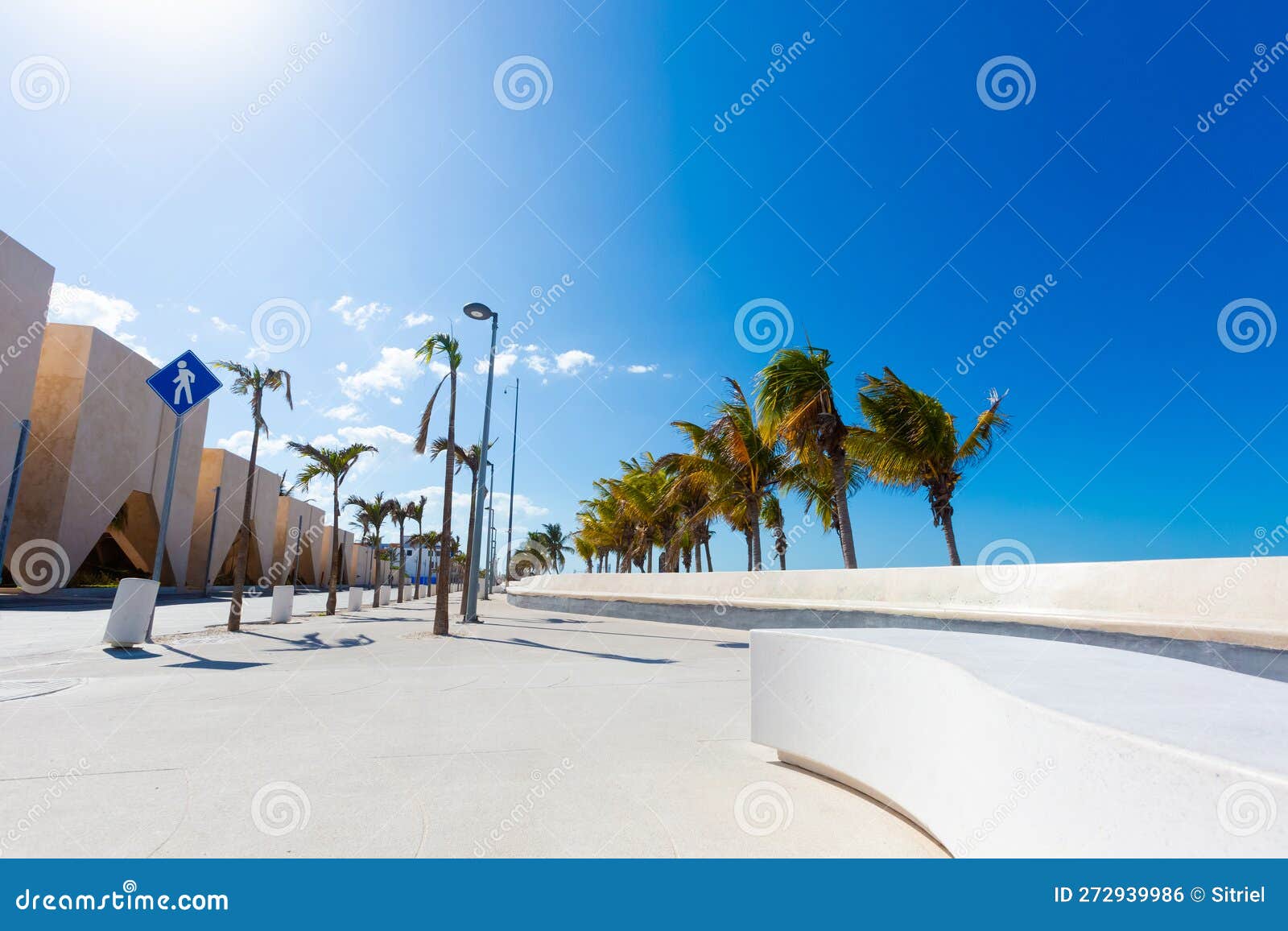 Beautiful Progreso Promenade in Mexico Stock Photo - Image of sunny ...