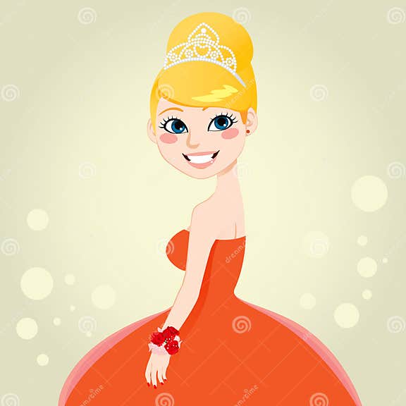 Beautiful Prom Queen stock vector. Illustration of ball - 23923922