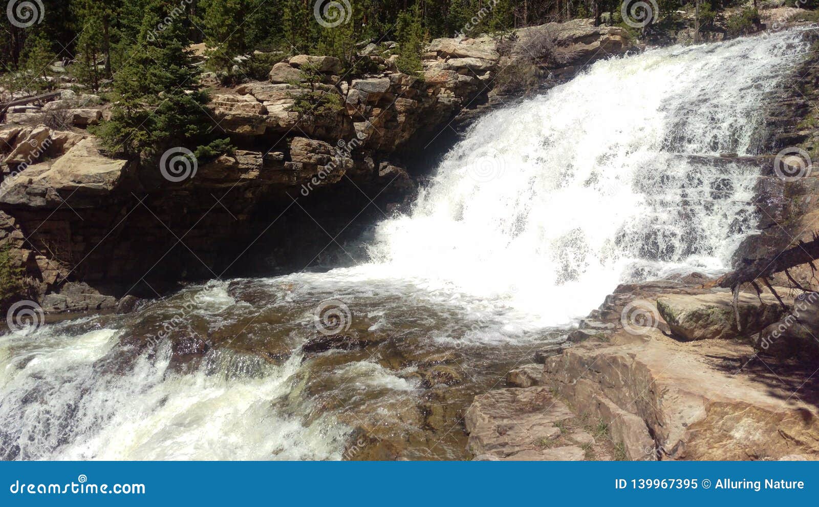 Provo River Falls Wilderness Cascade Stock Image - Image of nature ...