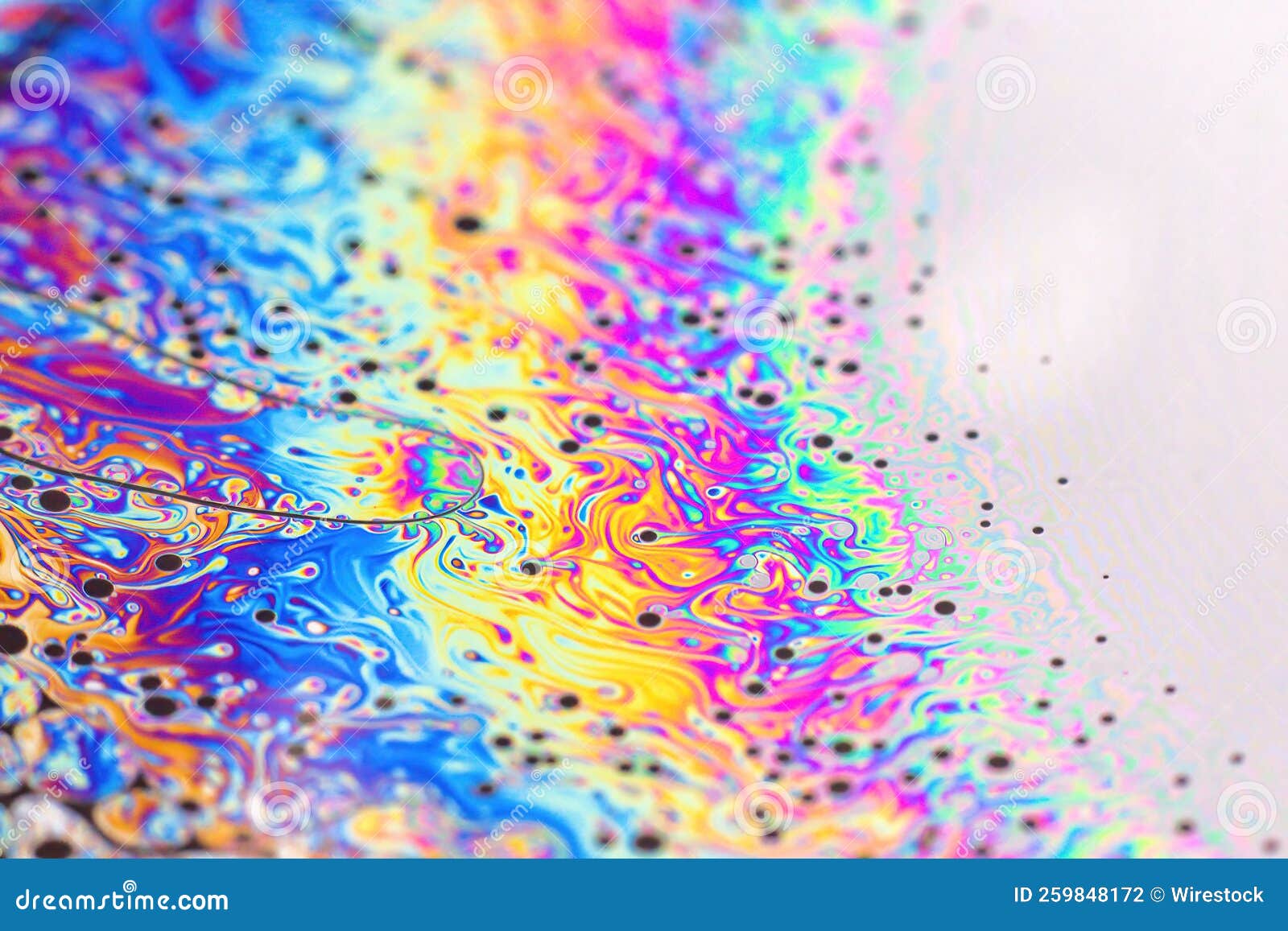 Beautiful Psychedelic Abstraction Formed by Light on the Surface of a ...