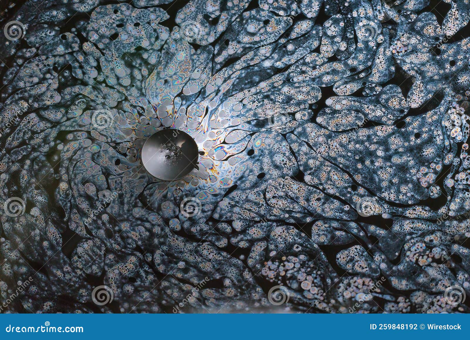 Beautiful Psychedelic Abstraction Formed by Light on the Surface of a ...