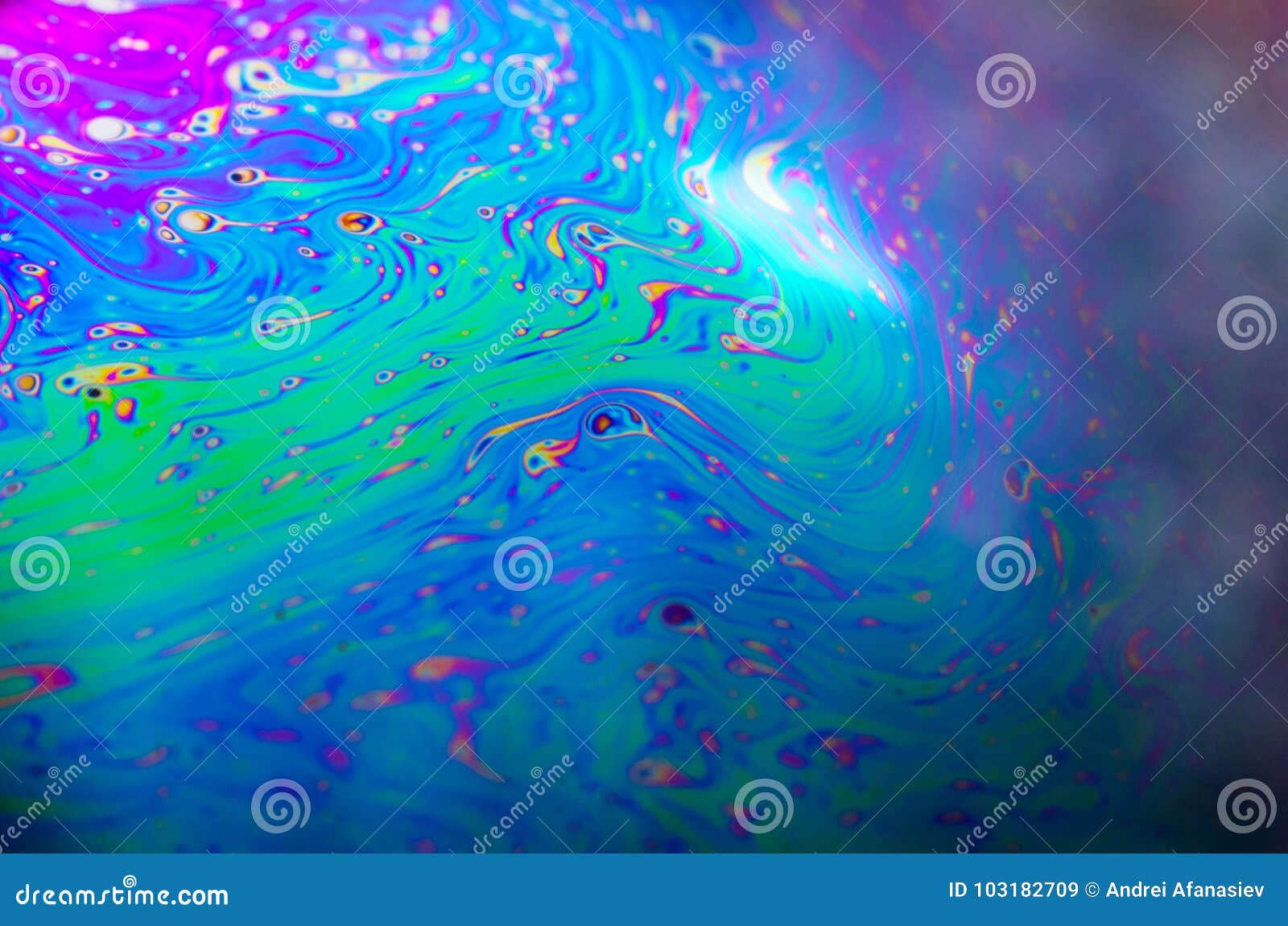 Beautiful Psychedelic Abstraction Formed by Light on the Surface of a ...
