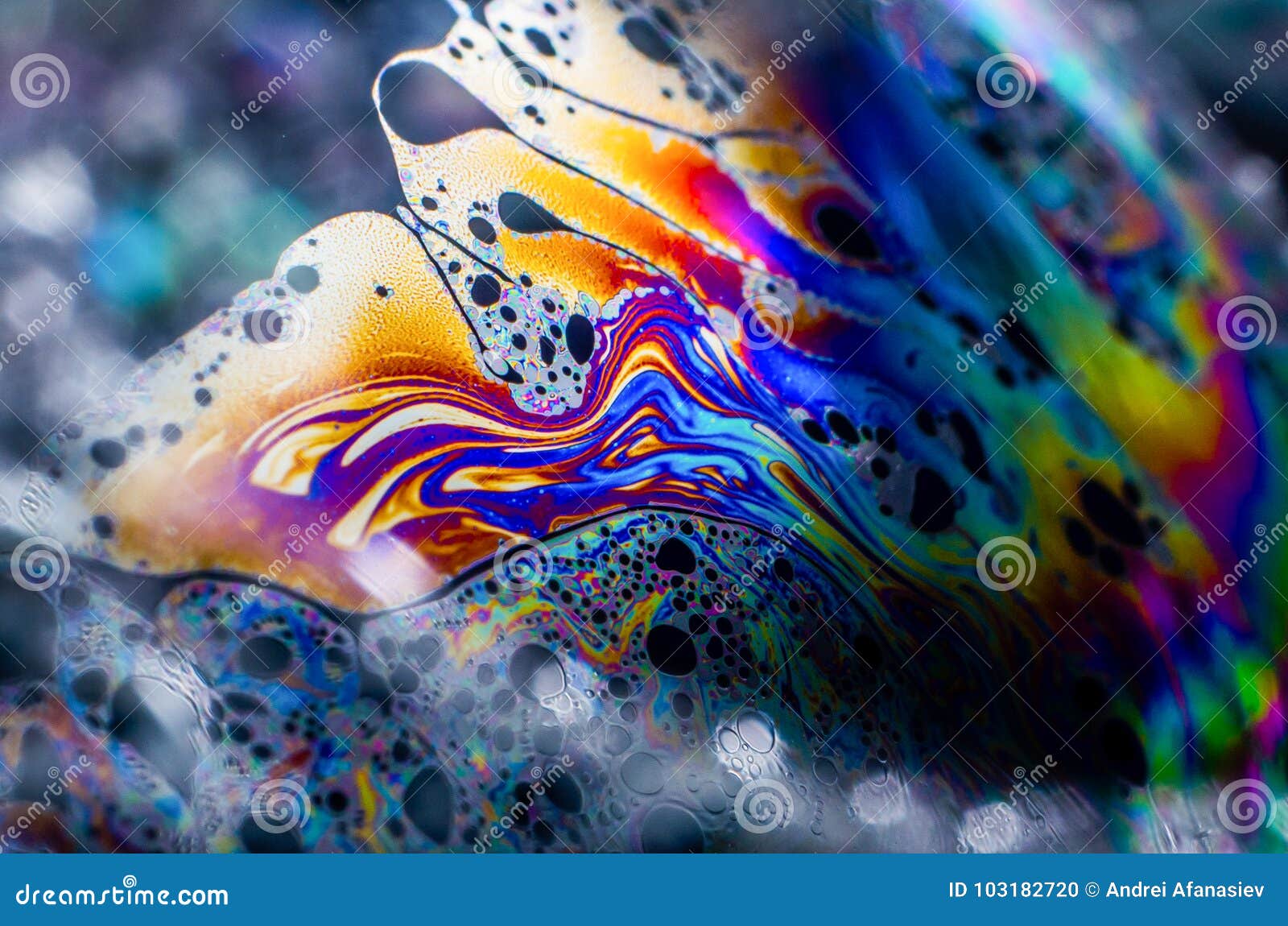 Beautiful Psychedelic Abstraction Formed by Light on the Surface of a ...