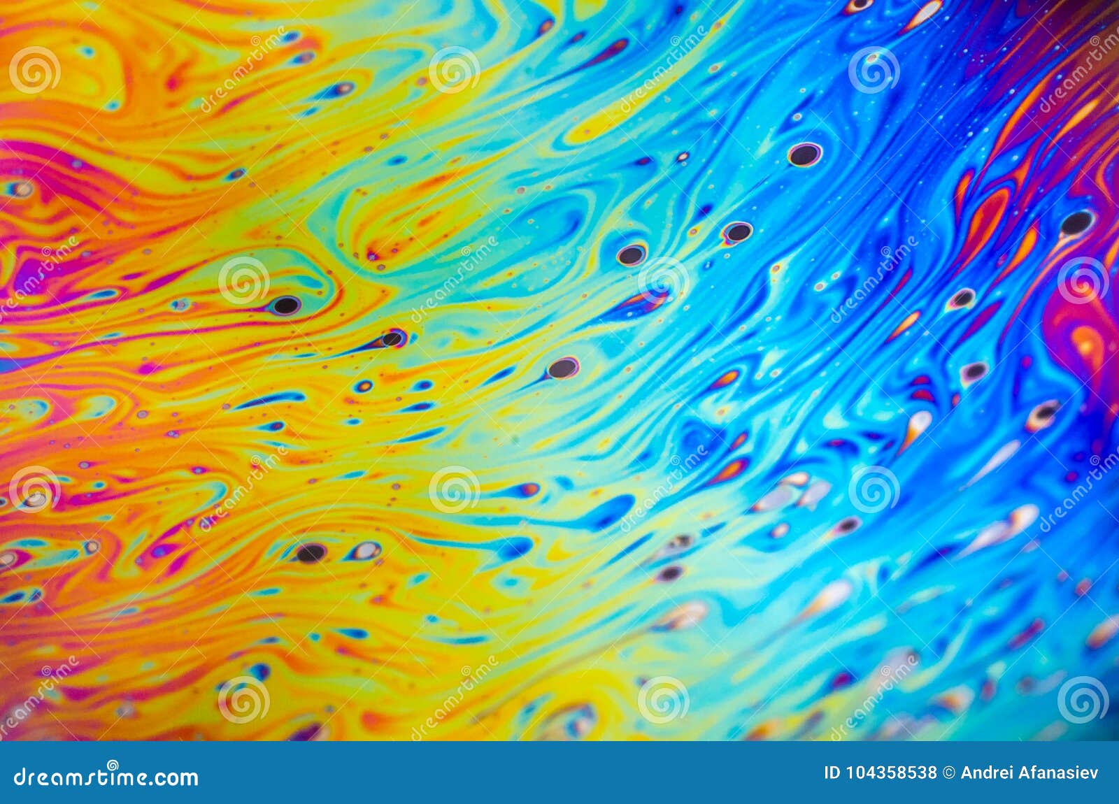 Beautiful Psychedelic Abstraction Formed by Light on the Surface of a ...