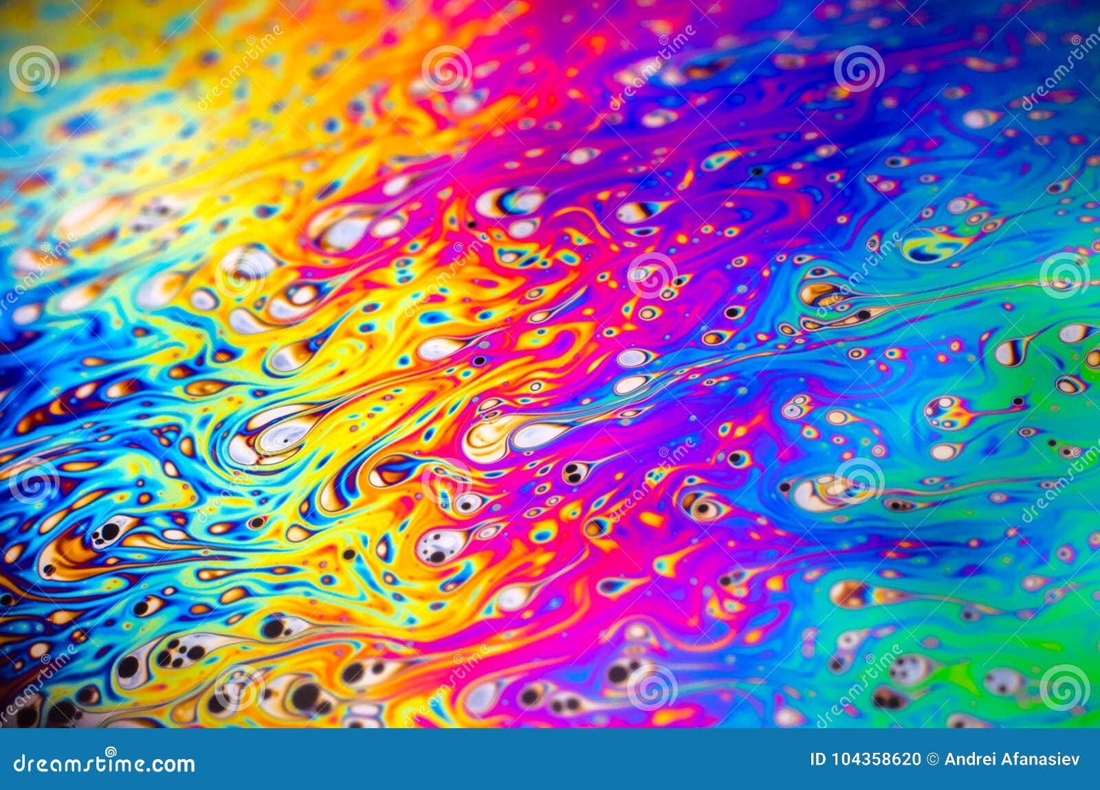 Beautiful Psychedelic Abstraction Formed by Light on the Surface of a ...