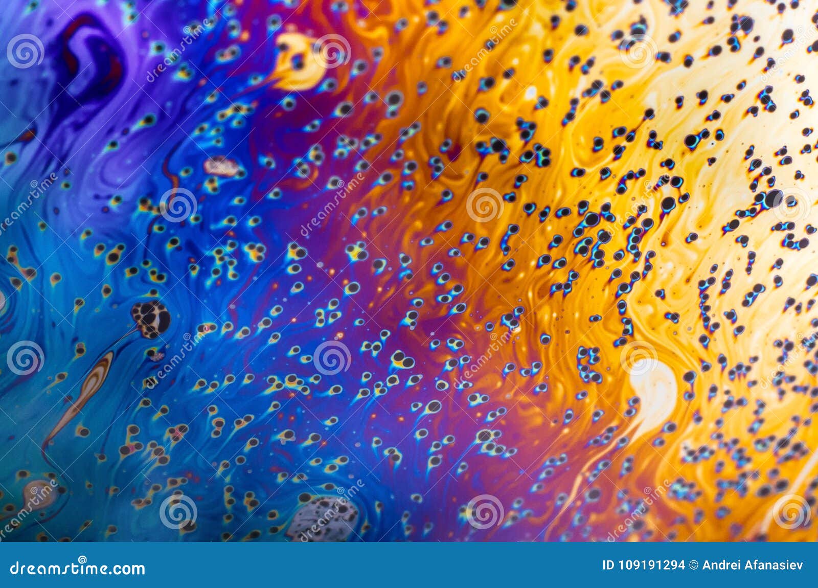 Beautiful Psychedelic Abstraction Formed by Light on the Surface of a ...