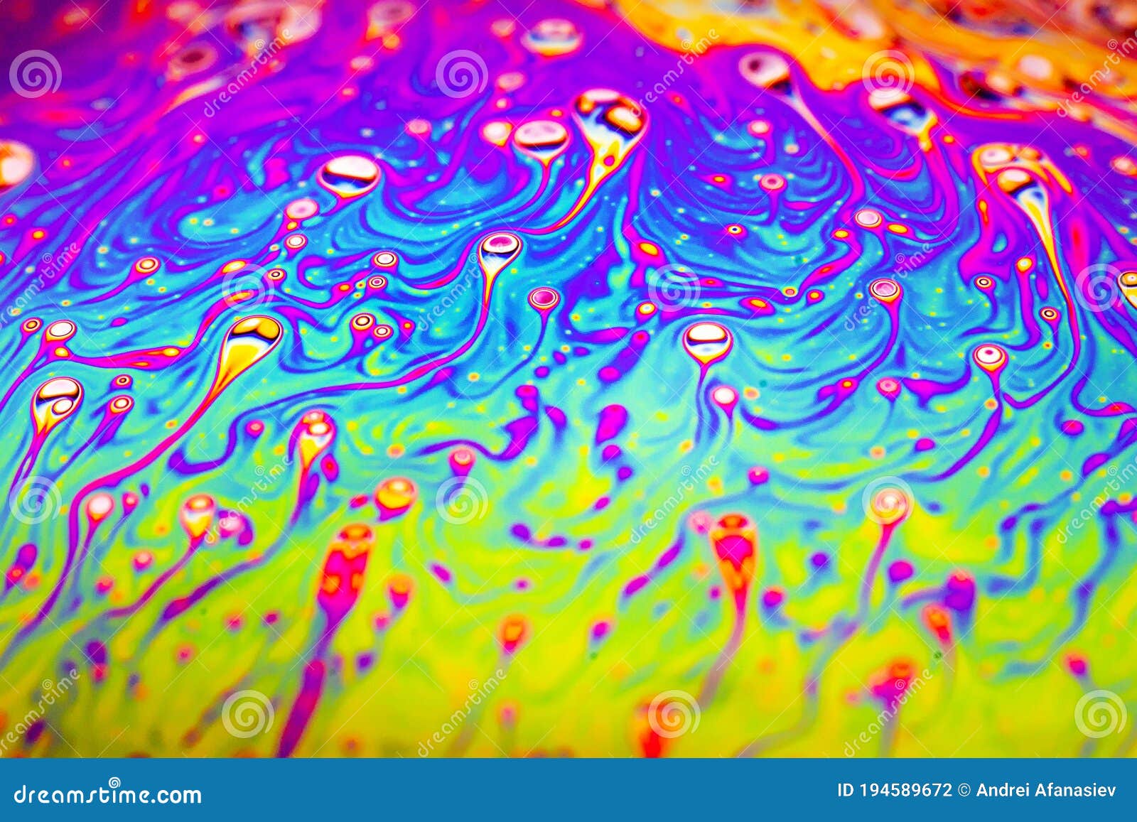 Beautiful Psychedelic Abstraction Formed by Light on the Surface of a ...