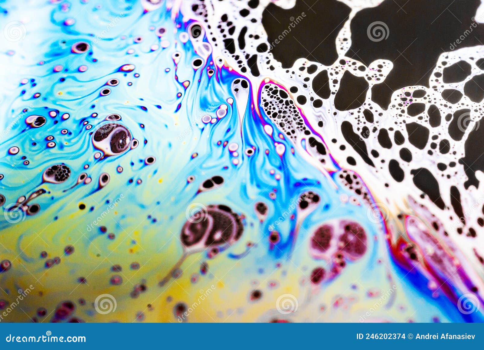 Beautiful Psychedelic Abstraction Formed by Light on the Surface of a ...