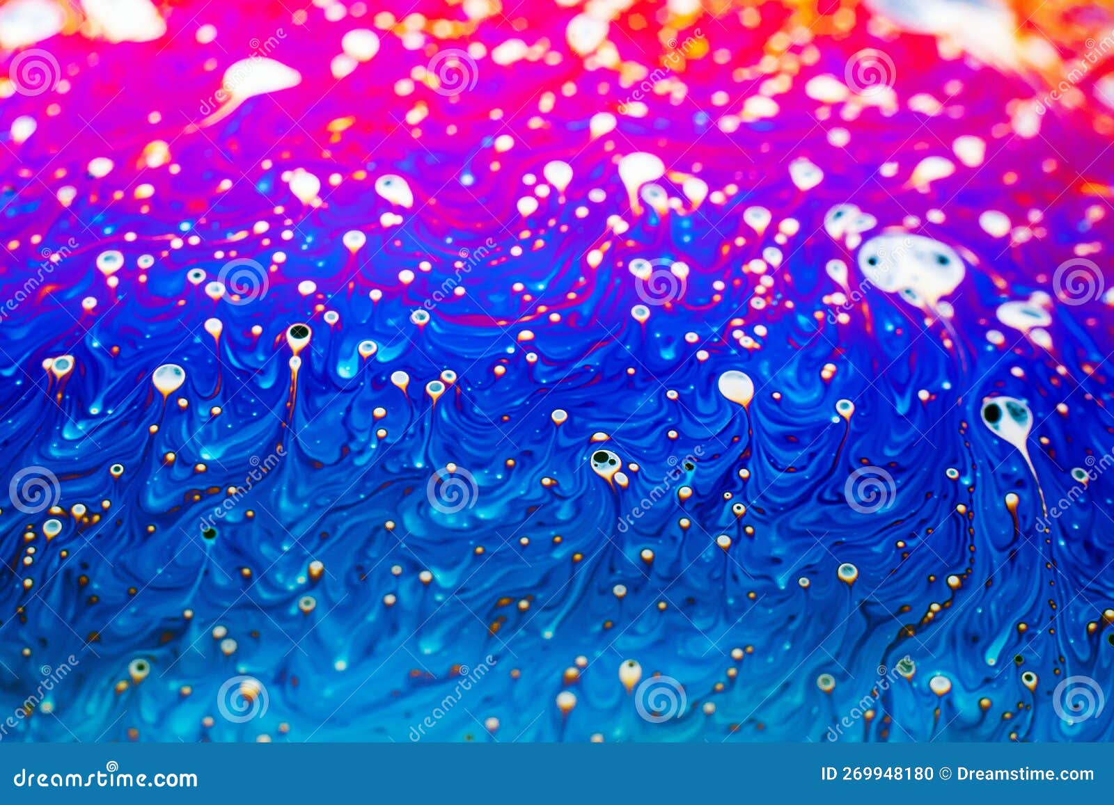 Beautiful Psychedelic Abstraction Formed by Light on the Surface of a ...