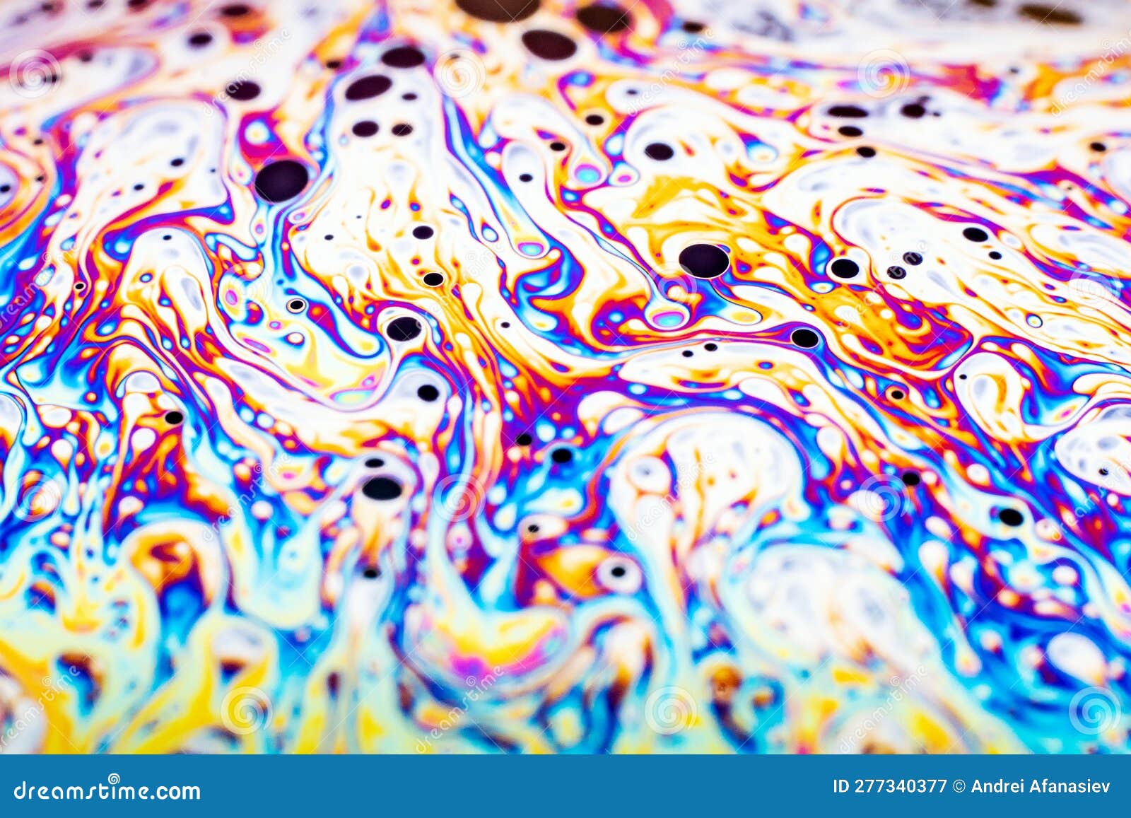 Beautiful Psychedelic Abstraction Formed by Light on the Surface of a ...