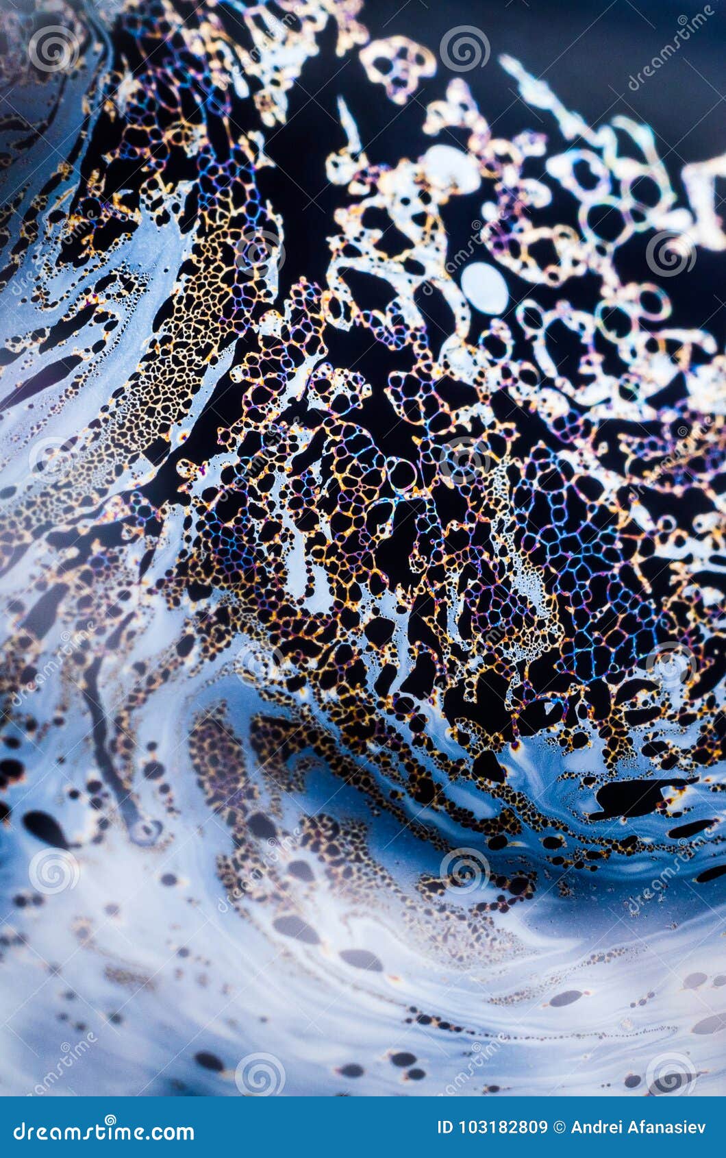 Beautiful Psychedelic Abstraction Formed by Light on the Surface of a ...