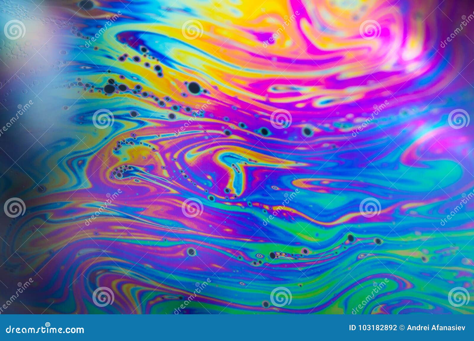 Beautiful Psychedelic Abstraction Formed by Light on the Surface of a ...