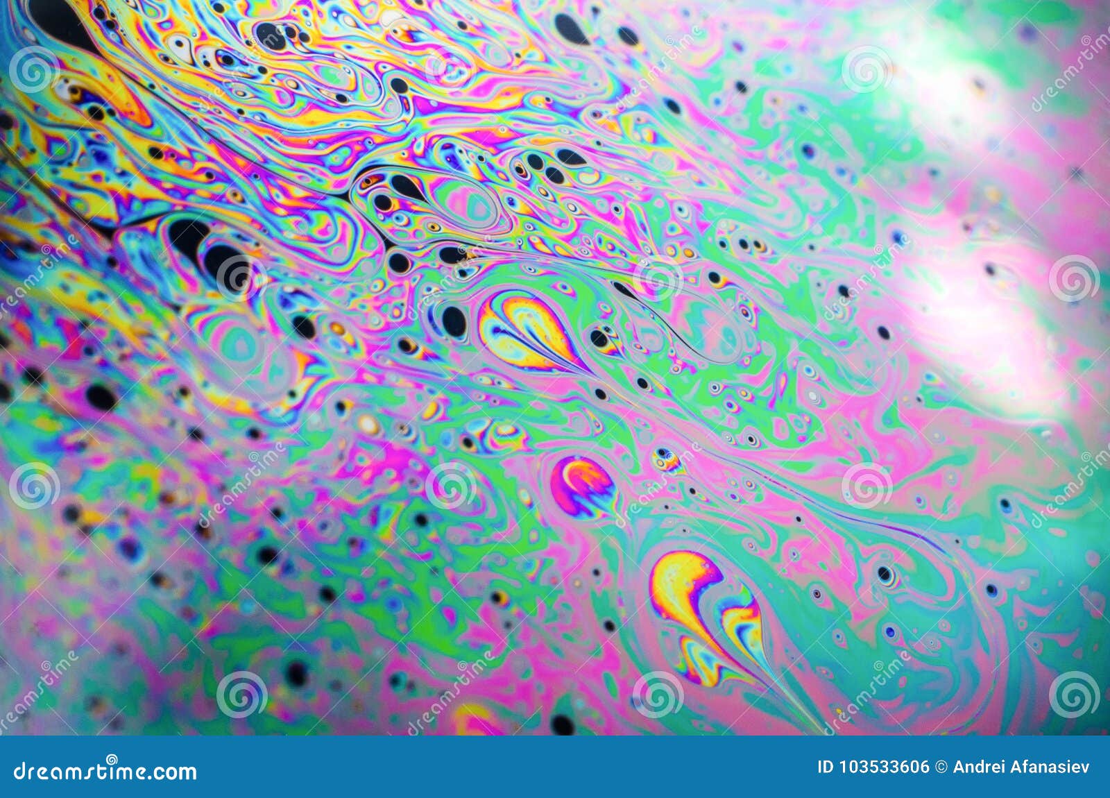 Beautiful Psychedelic Abstraction Formed by Light on the Surface of a ...