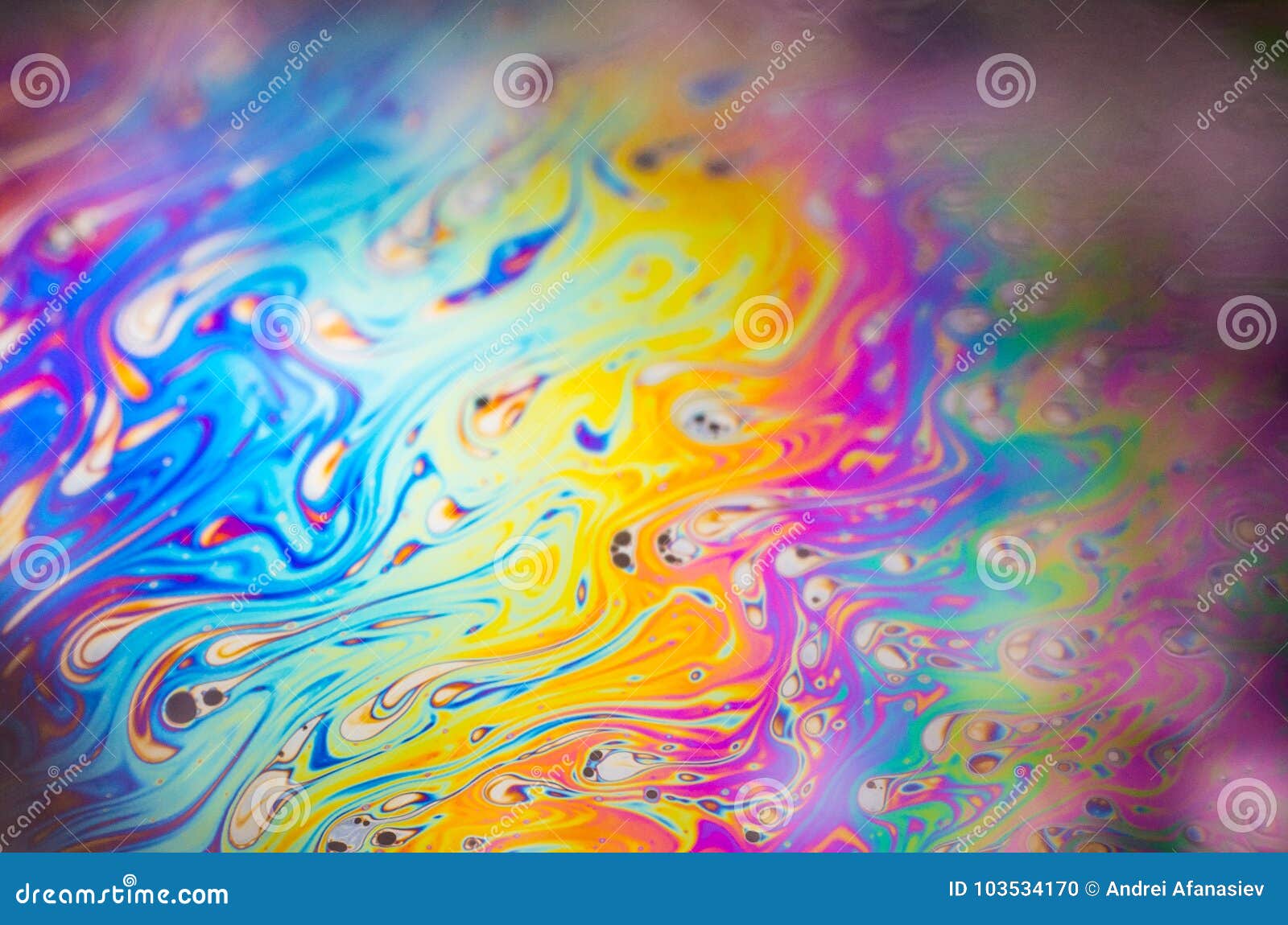 Beautiful Psychedelic Abstraction Formed by Light on the Surface of a ...