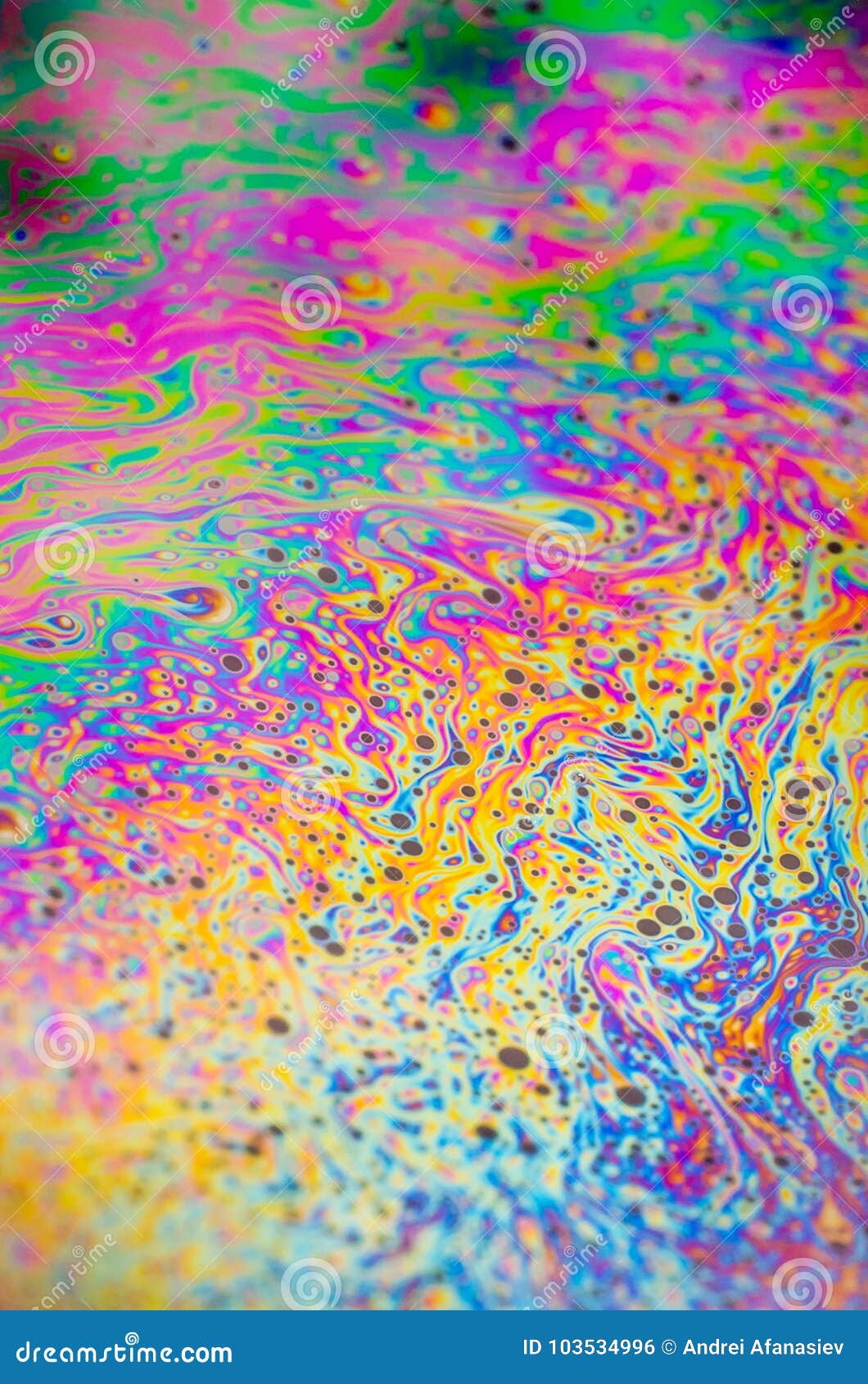 Beautiful Psychedelic Abstraction Formed by Light on the Surface of a ...