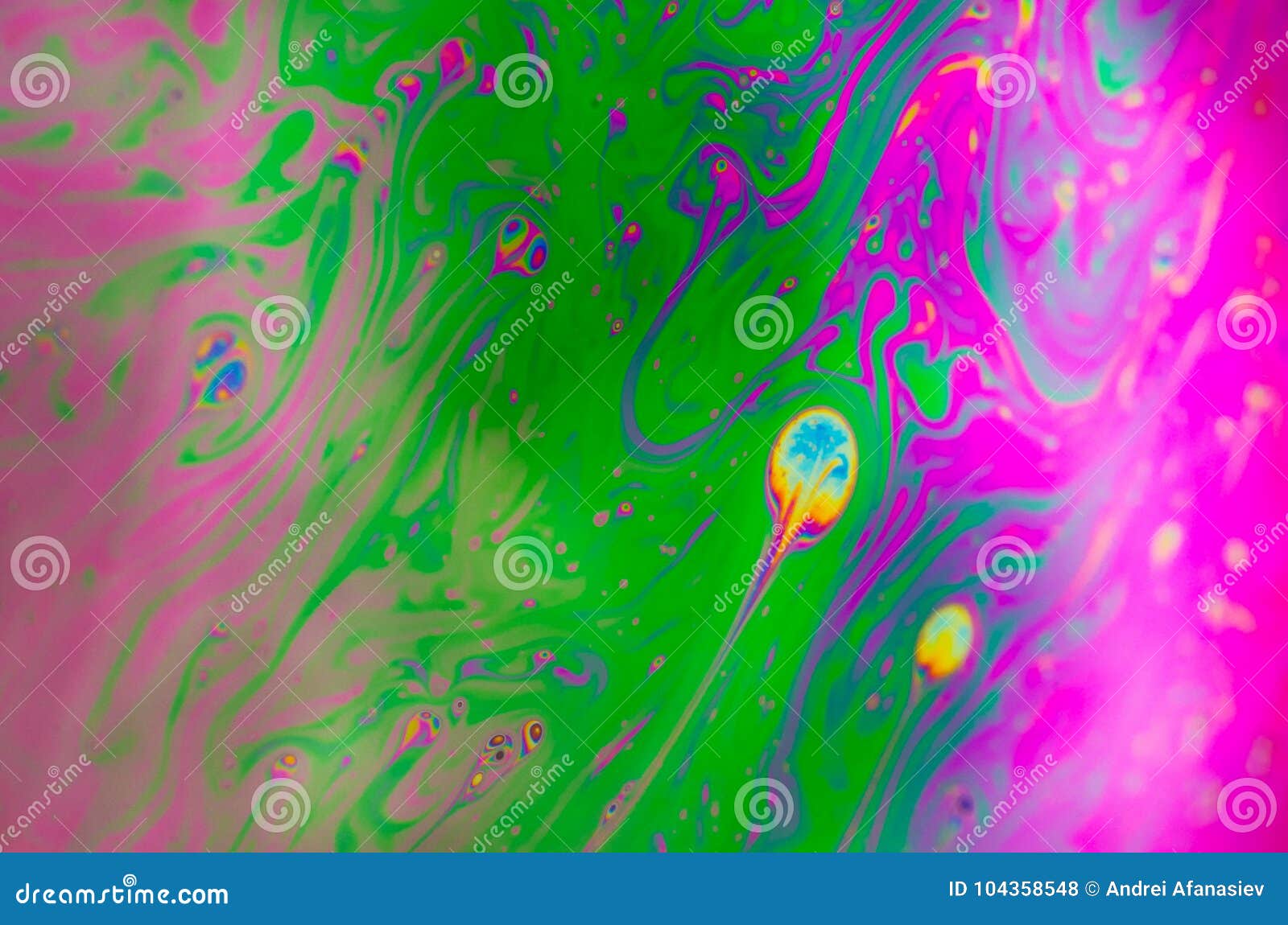 Beautiful Psychedelic Abstraction Formed by Light on the Surface of a ...