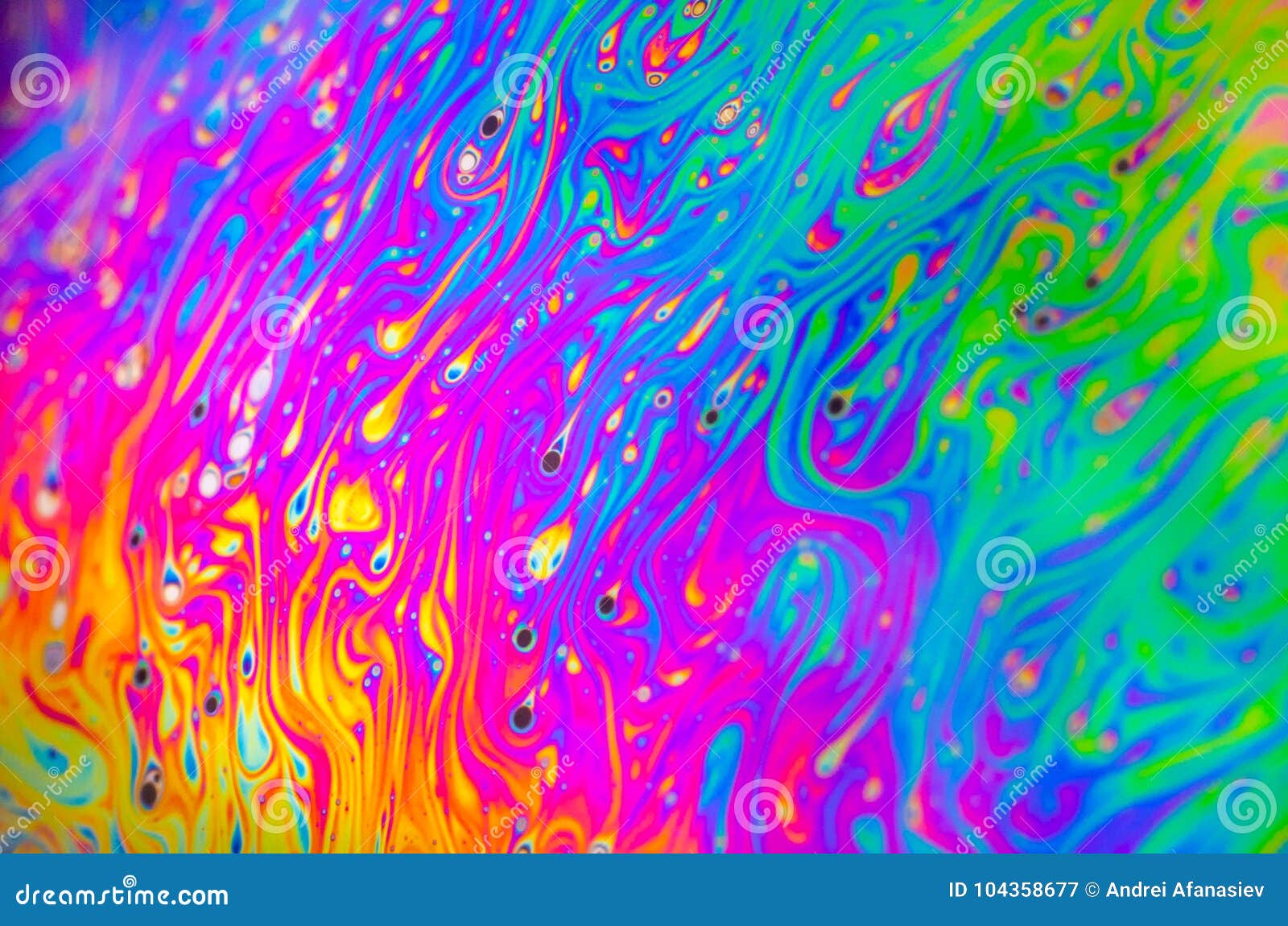 Beautiful Psychedelic Abstraction Formed by Light on the Surface of a ...