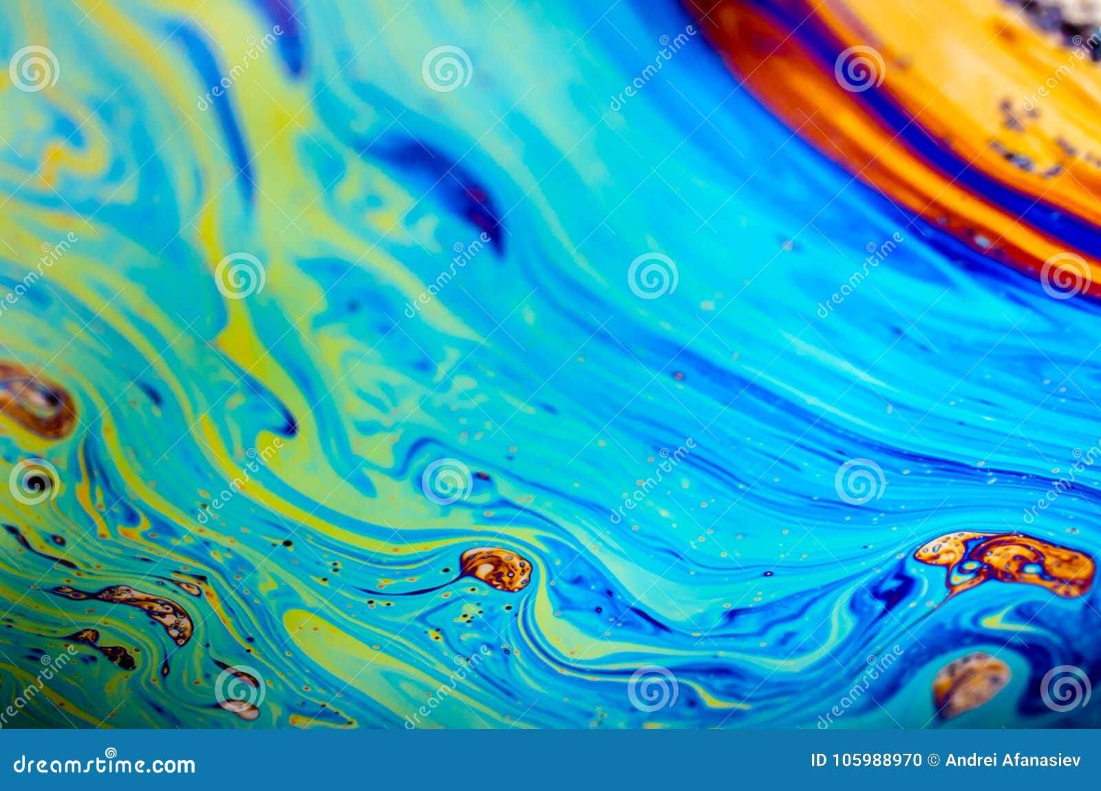 Beautiful Psychedelic Abstraction Formed by Light on the Surface of a ...