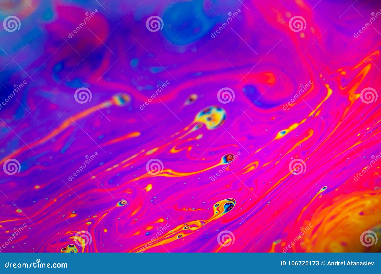 Beautiful Psychedelic Abstraction Formed by Light on the Surface of a ...