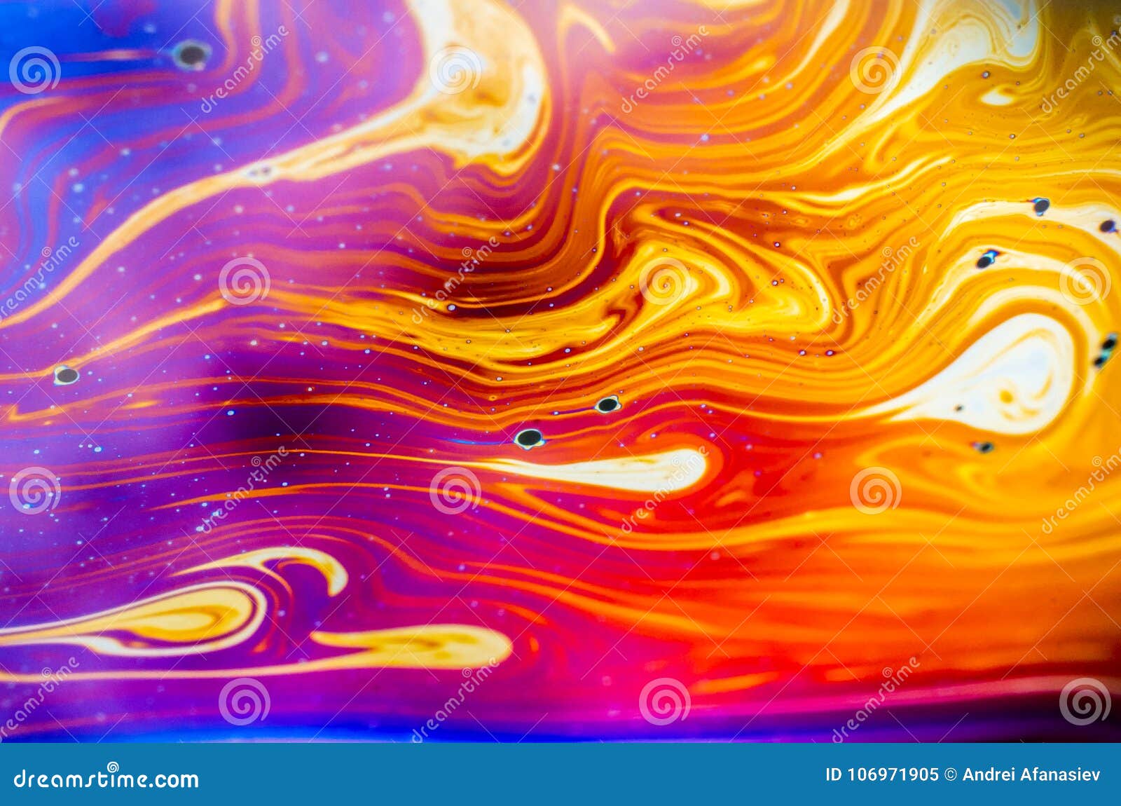 Beautiful Psychedelic Abstraction Formed by Light on the Surface of a ...
