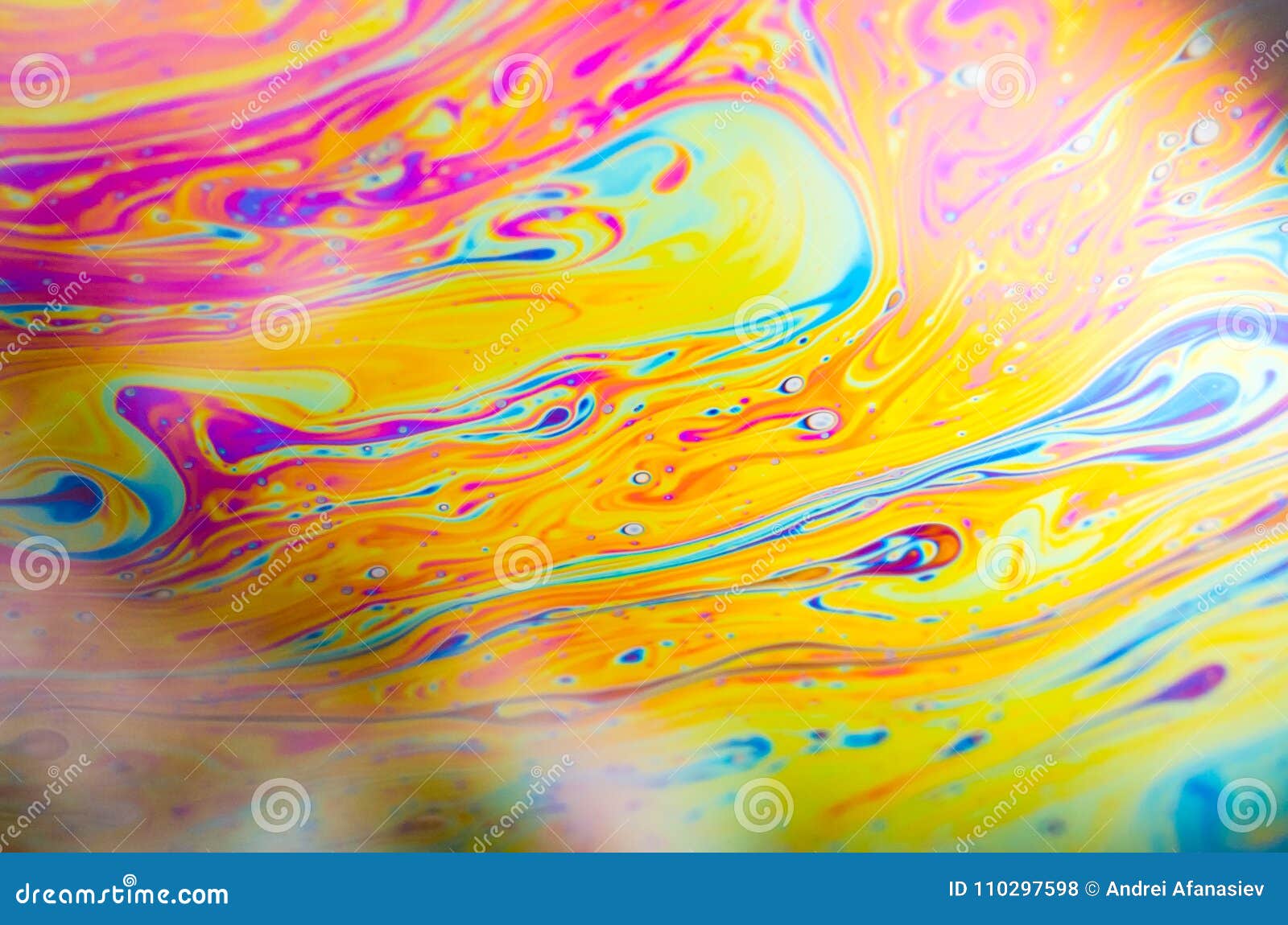 Beautiful Psychedelic Abstraction Formed by Light on the Surface of a ...