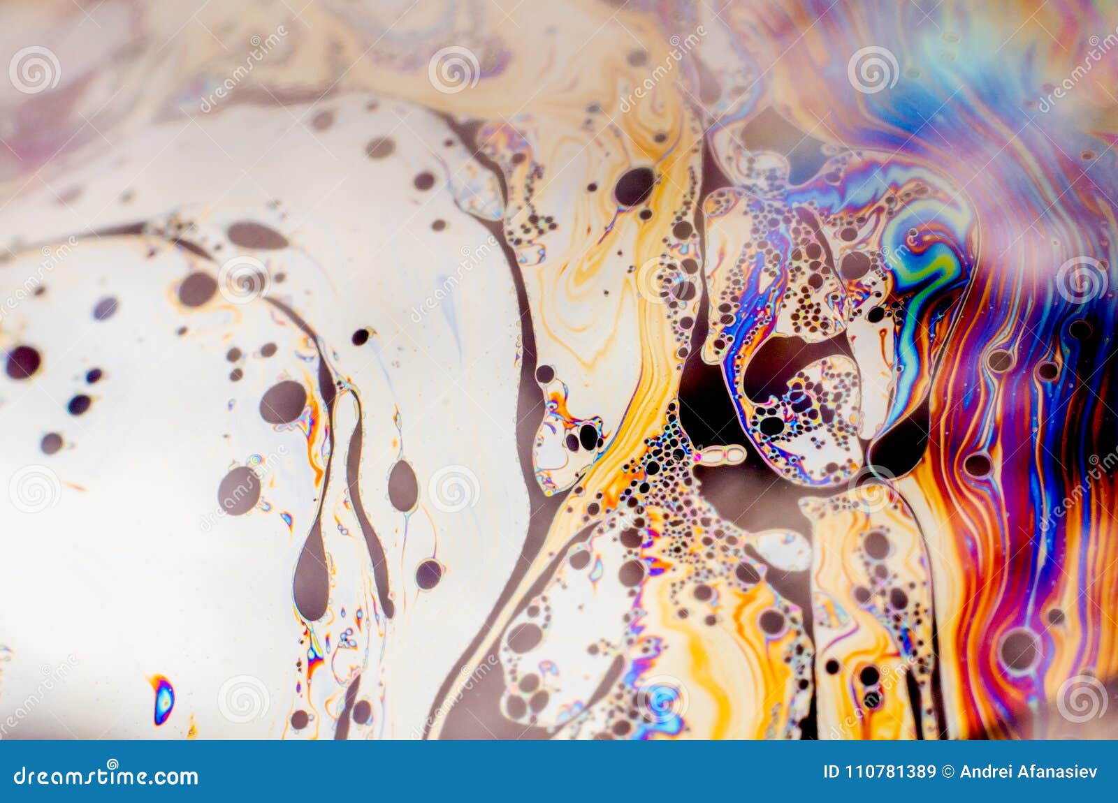 Beautiful Psychedelic Abstraction Formed by Light on the Surface of a ...