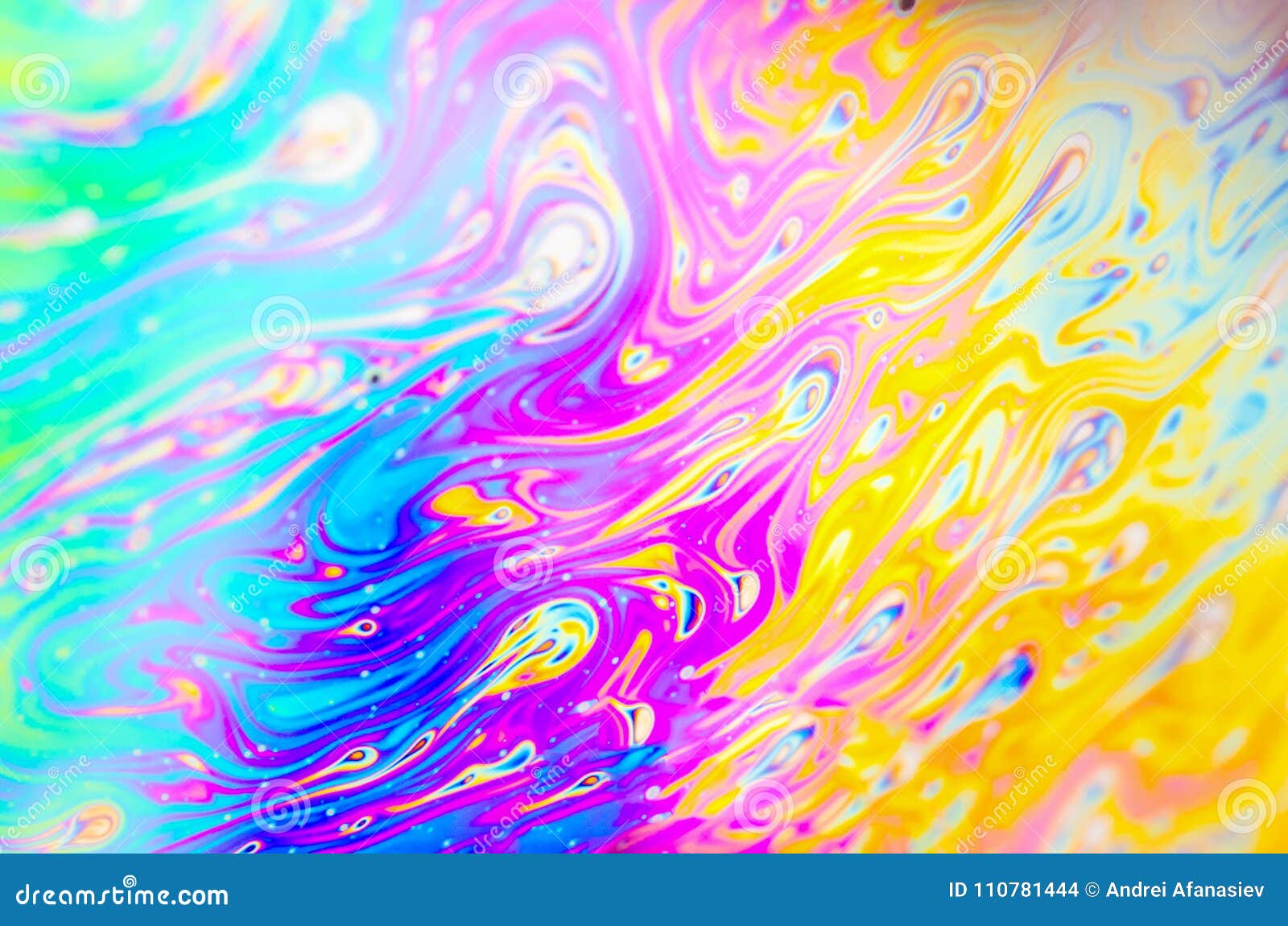 Beautiful Psychedelic Abstraction Formed by Light on the Surface of a ...