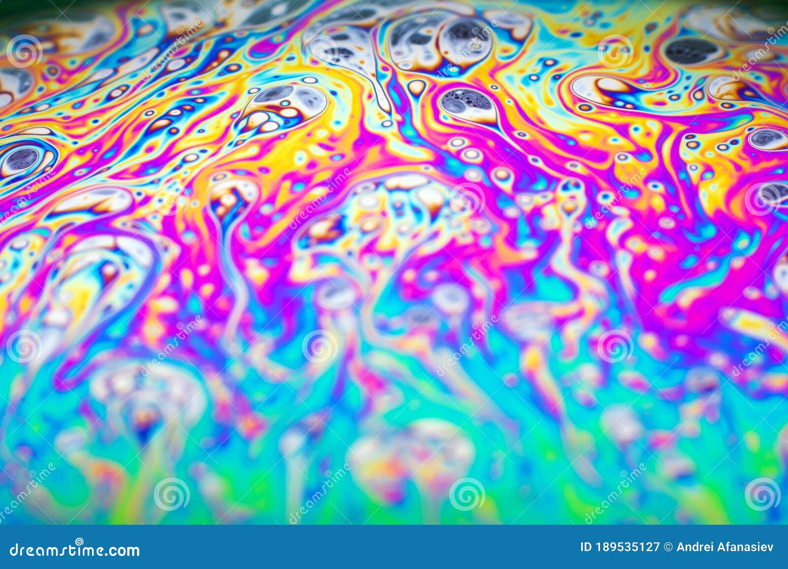 Beautiful Psychedelic Abstraction Formed by Light on the Surface of a ...