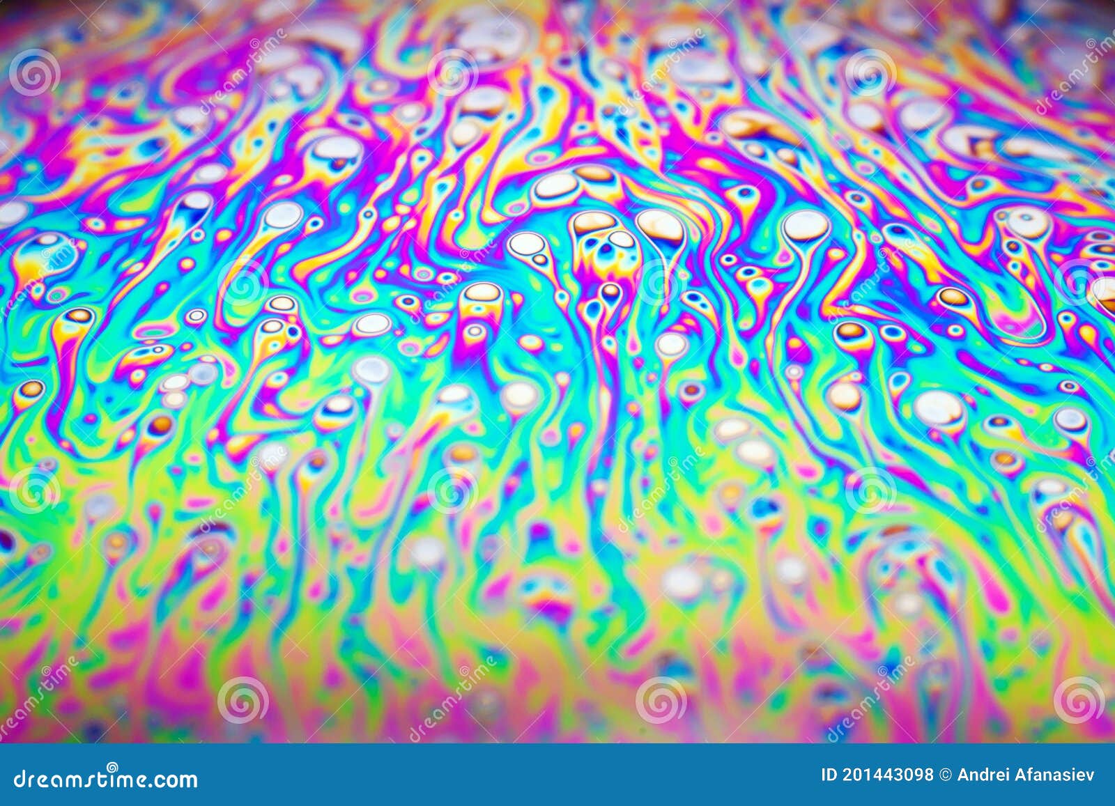 Beautiful Psychedelic Abstraction Formed by Light on the Surface of a ...