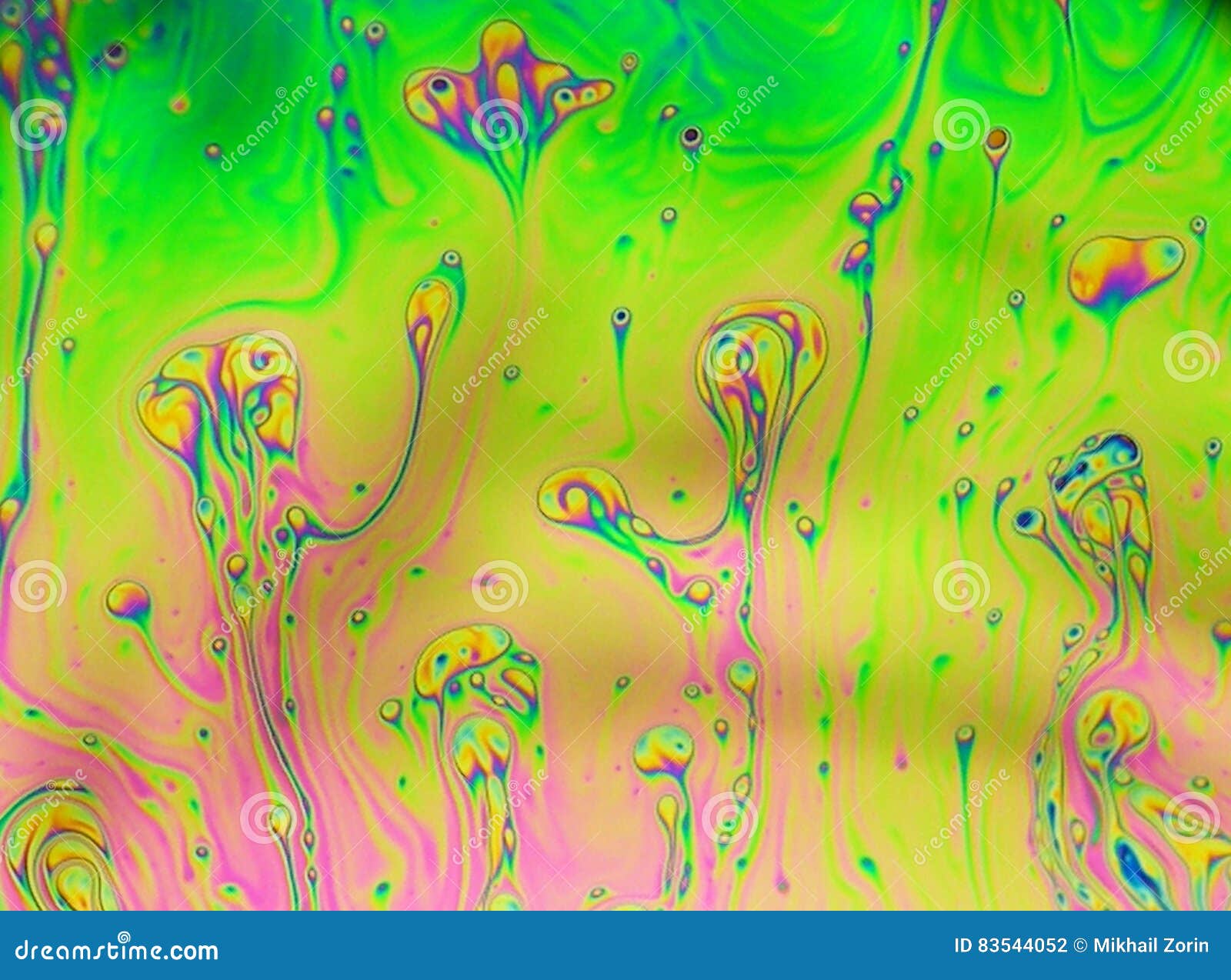 Beautiful Psychedelic Abstraction - Interference in Soap Films Stock ...