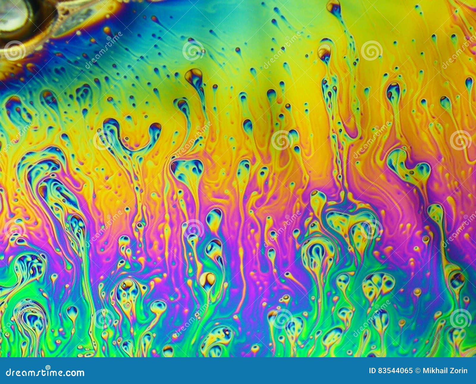 Beautiful Psychedelic Abstraction - Interference in Soap Films Stock ...