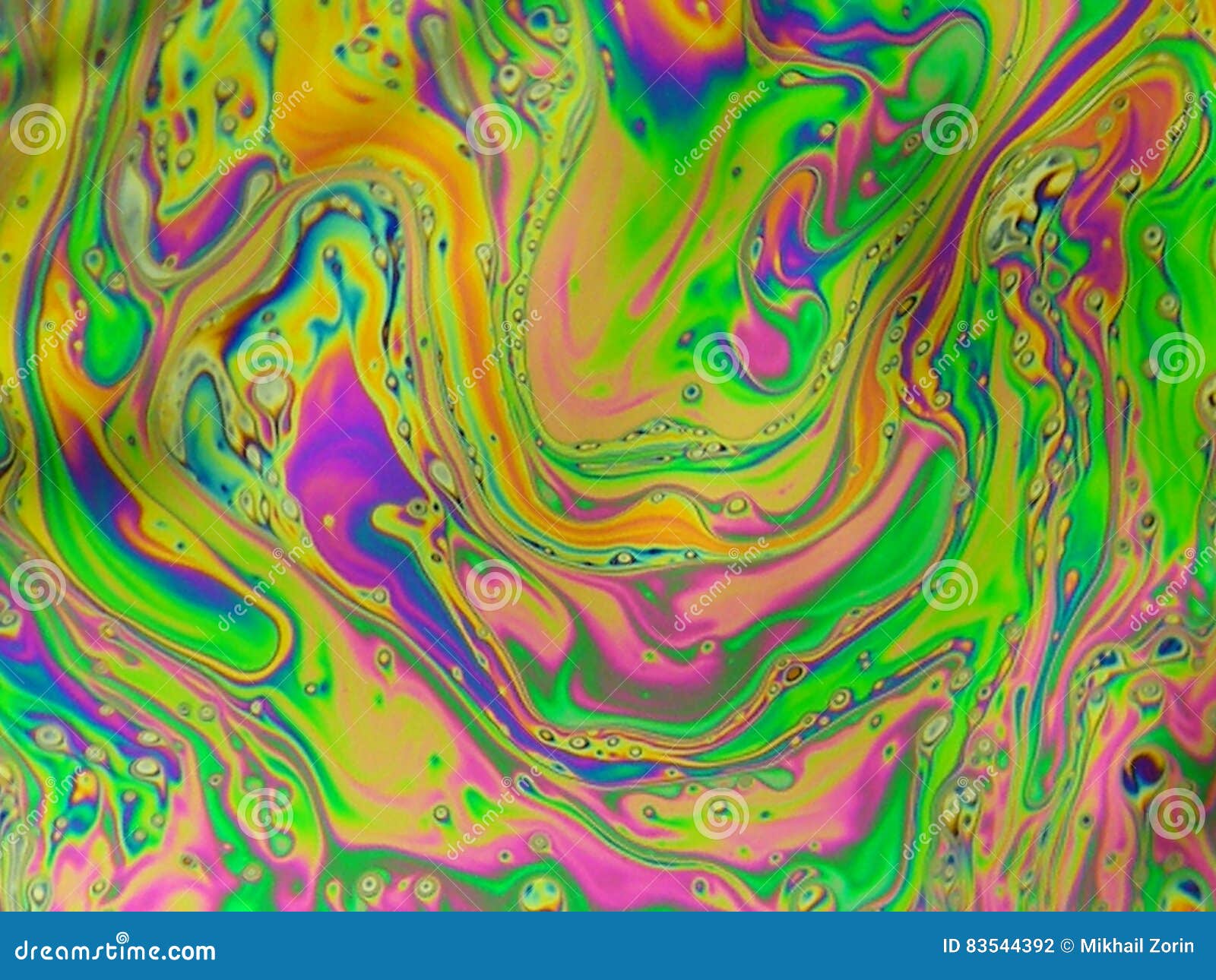 Beautiful Psychedelic Abstraction - Interference in Soap Films Stock ...