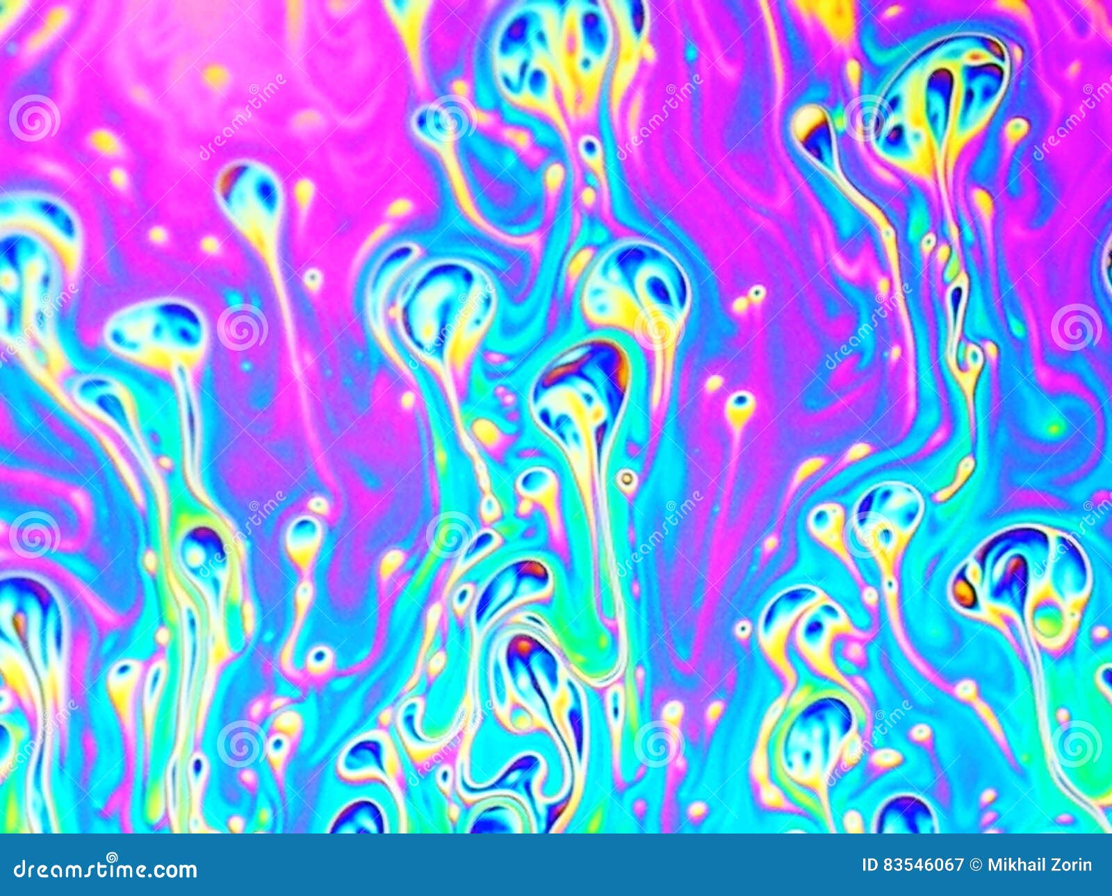 Beautiful Psychedelic Abstraction - Interference in Soap Films Stock ...