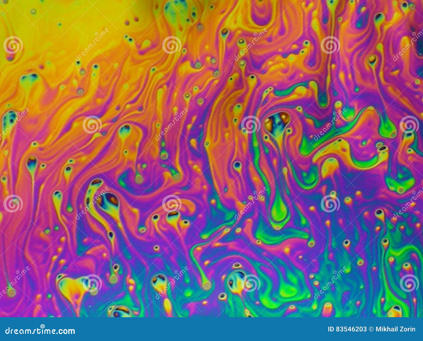 Beautiful Psychedelic Abstraction - Interference in Soap Films Stock ...