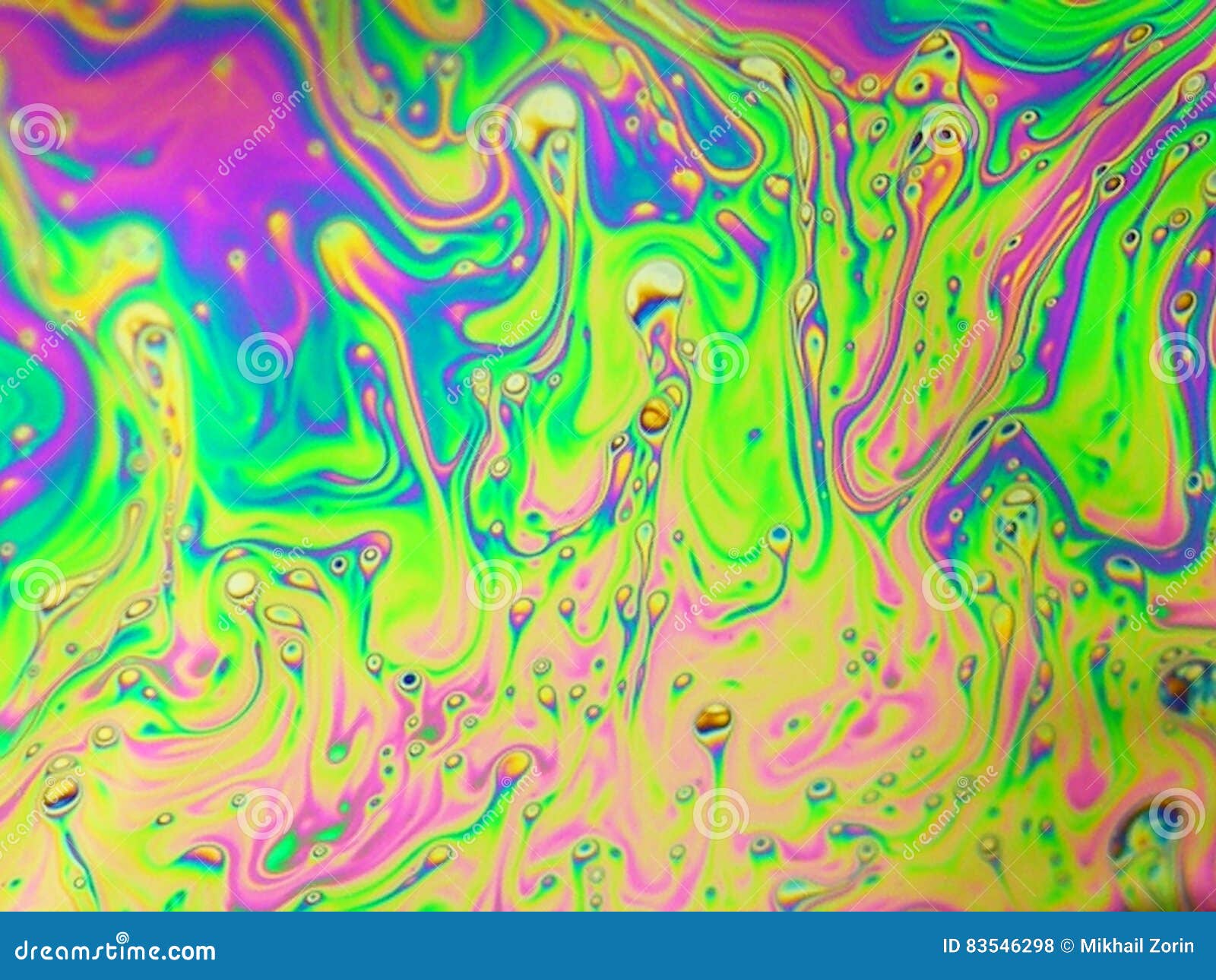 Beautiful Psychedelic Abstraction - Interference in Soap Films Stock ...