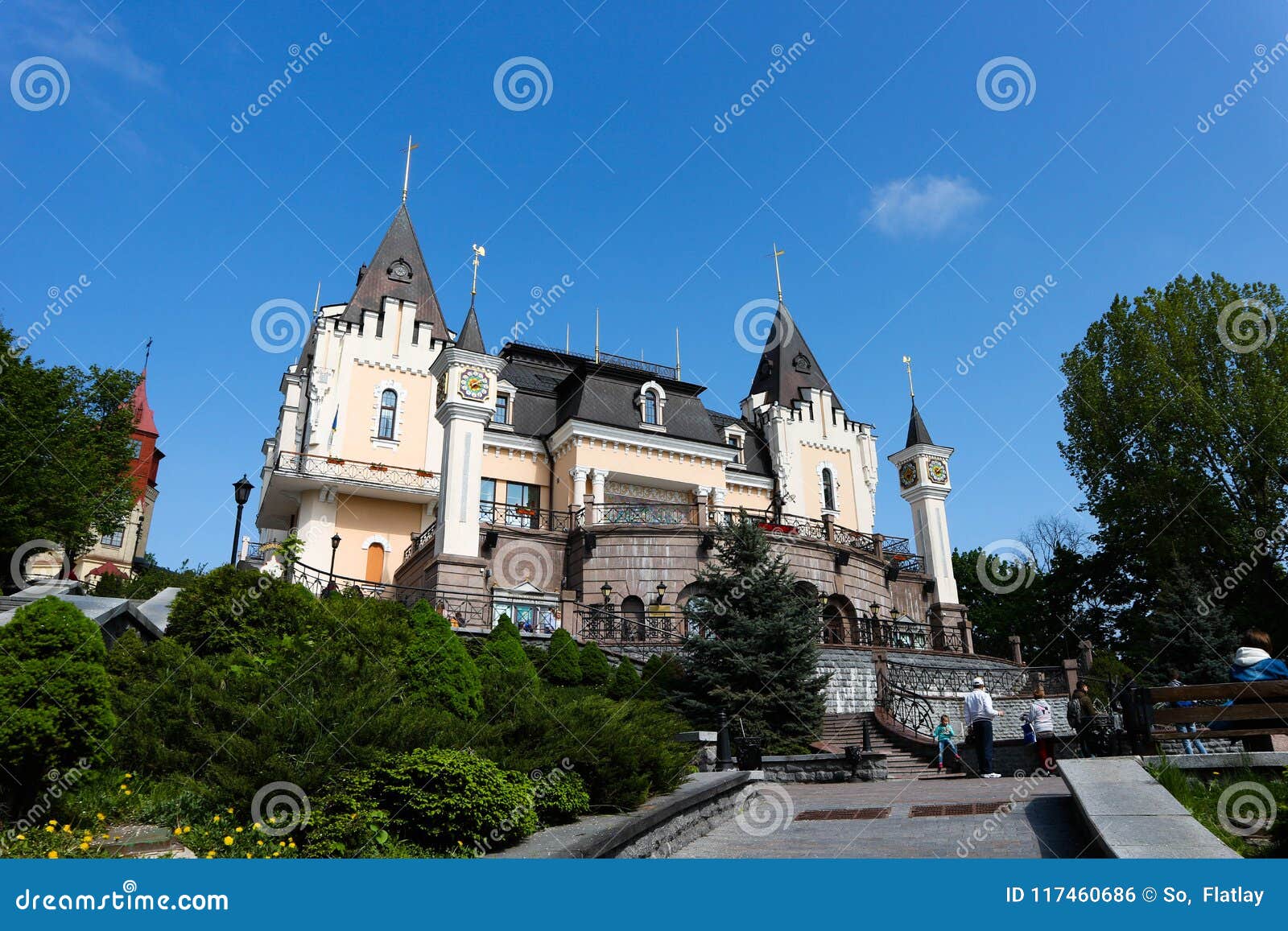 Beautiful Puppet Theater Building on the Background of Green Trees and ...