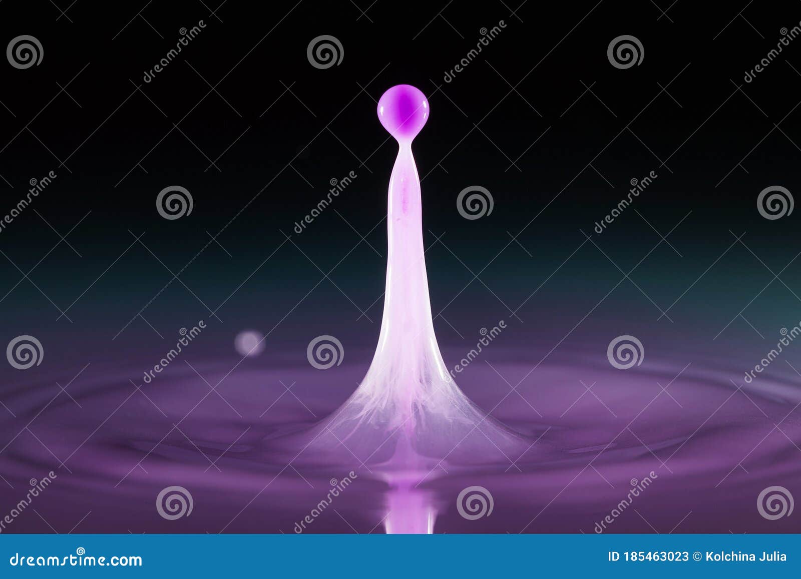Beautiful Purple Column of Purple Water Stock Image - Image of ...