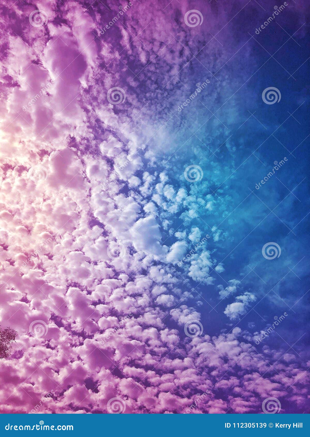 Beautiful Purple Fluffy Clouds in Sky Stock Image - Image of backdrop ...