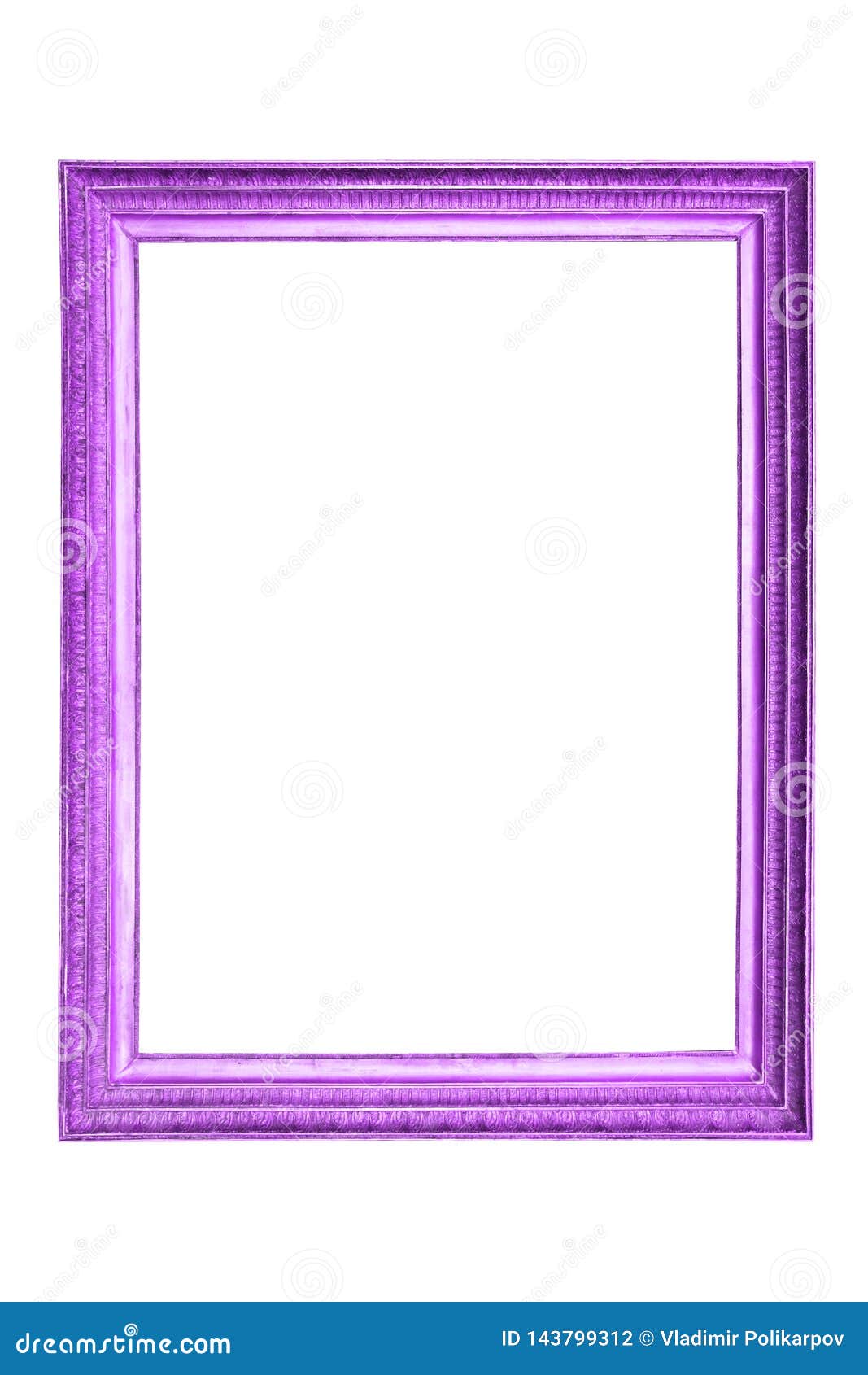 Beautiful Purple Frame Isolated on White Background Stock Photo - Image ...