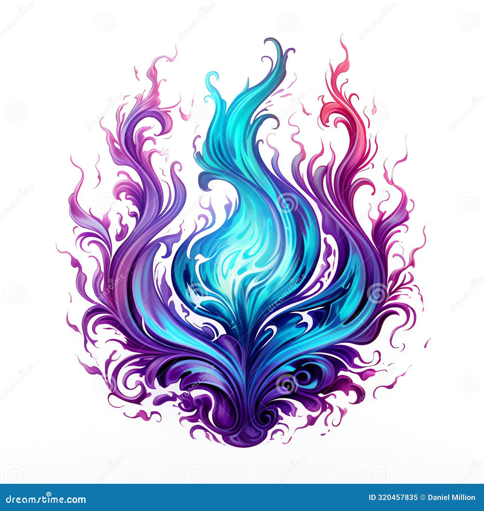 Beautiful Purple Magical Fire Clipart Illustration | CartoonDealer.com ...